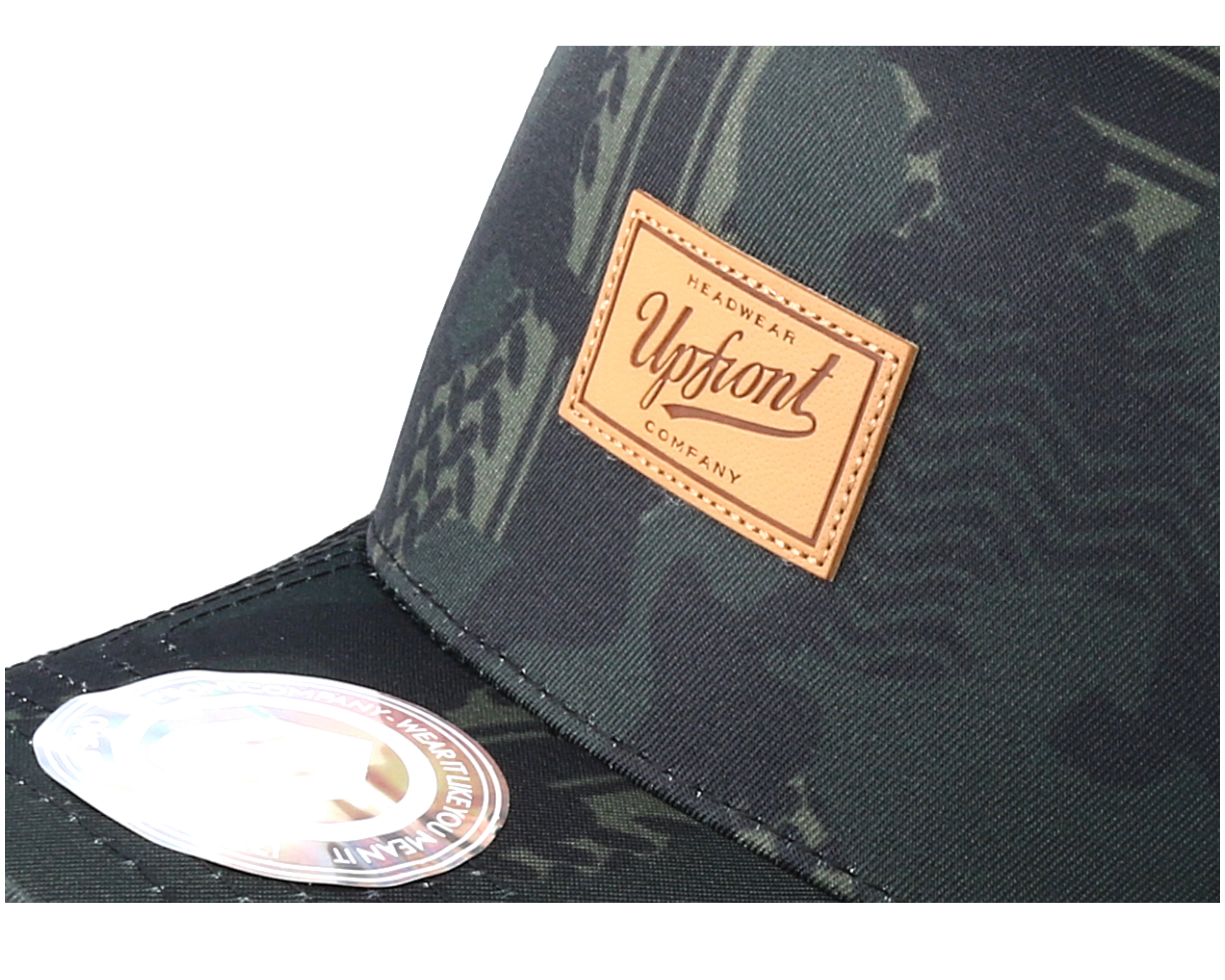 Bootleg Baseball Army Green Trucker - Upfront Cap | Hatstore.com