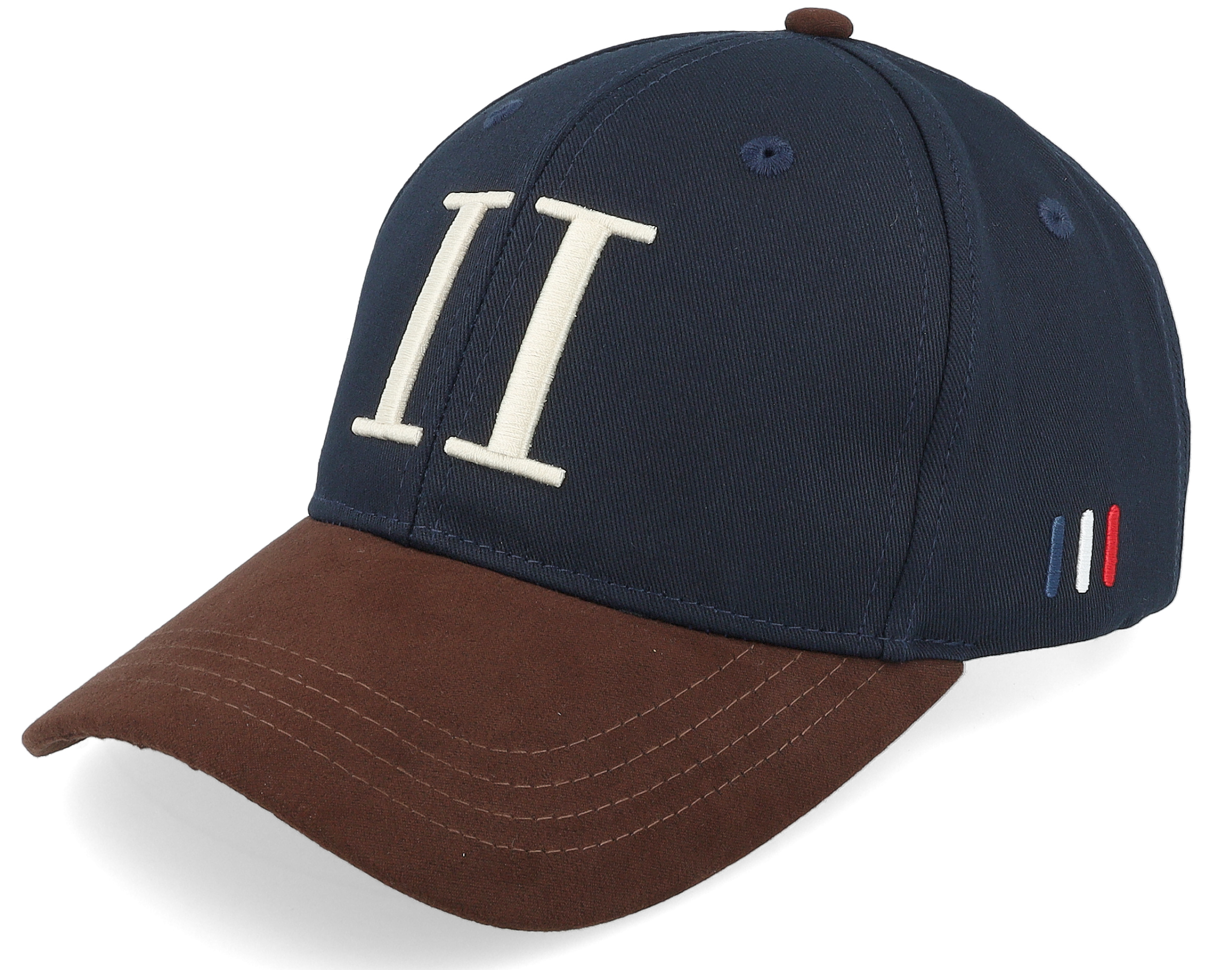 Baseball Cap Suede Ii Dark Navy/Ebony Brown Adjustable | Hatstoreworld.com