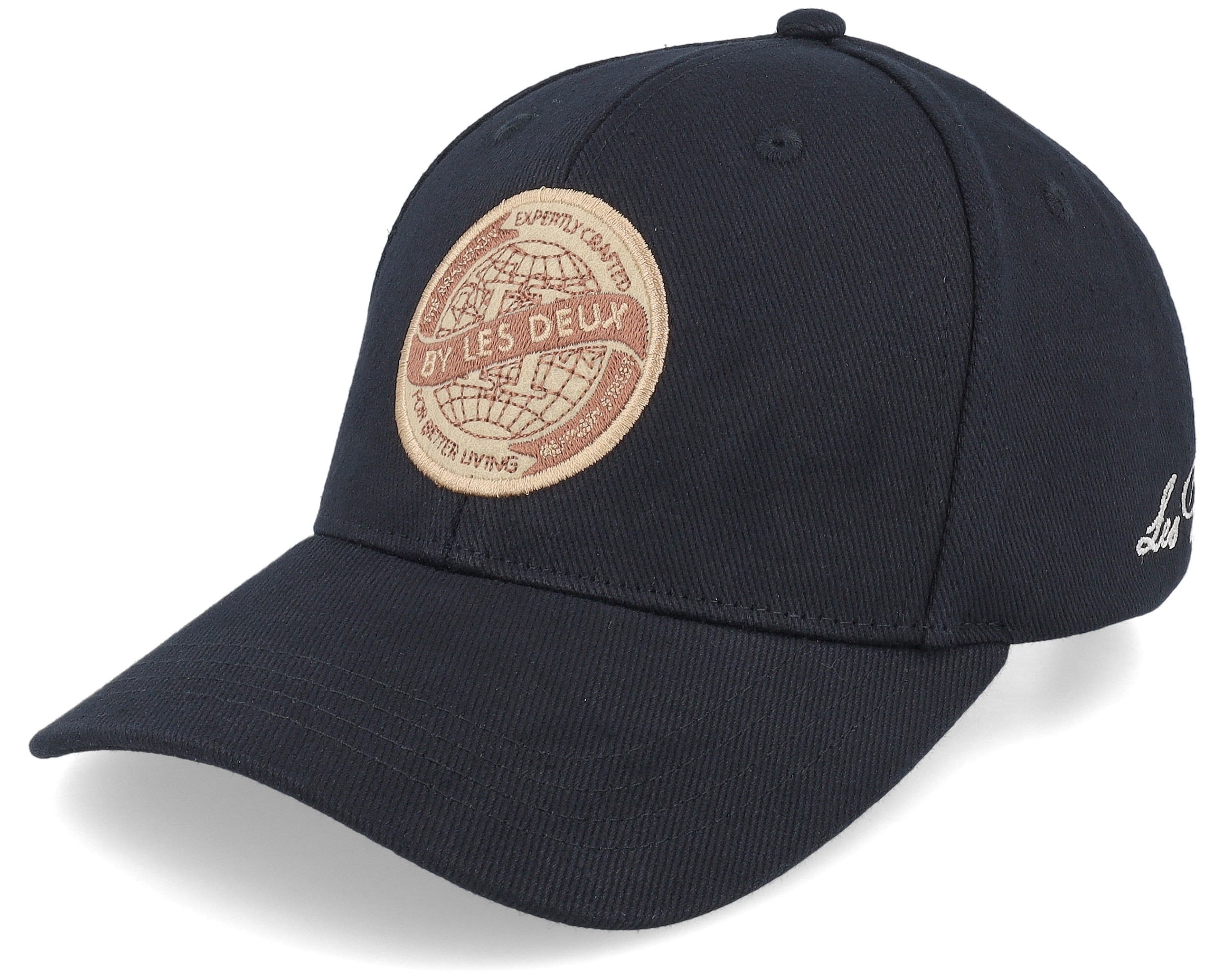 Globe Baseball Cap Black/Cherrywood Adjustable | Hatstoreworld.com