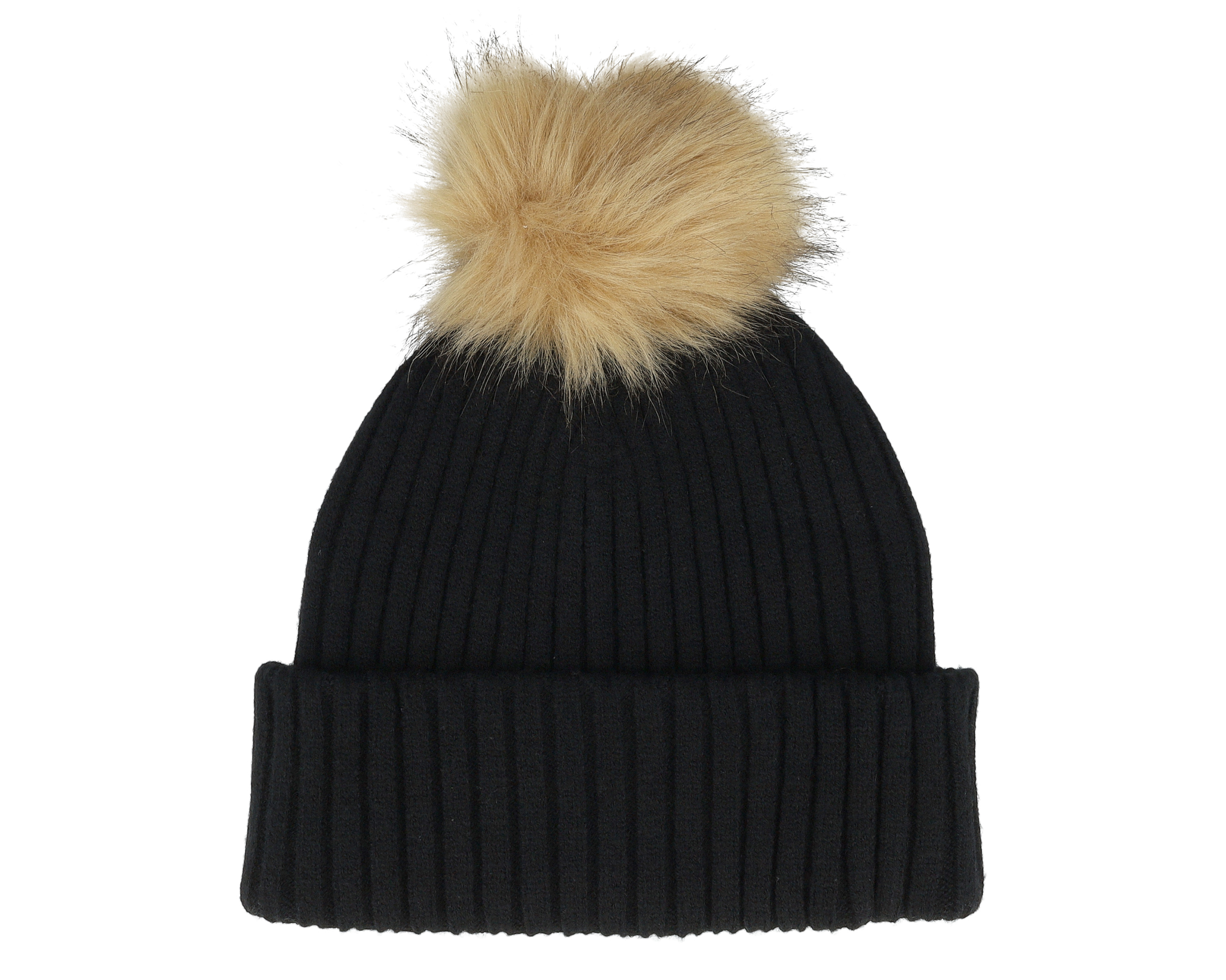Womens Beanie Pia 42 Mix Black Pom | Hatstoreworld.com