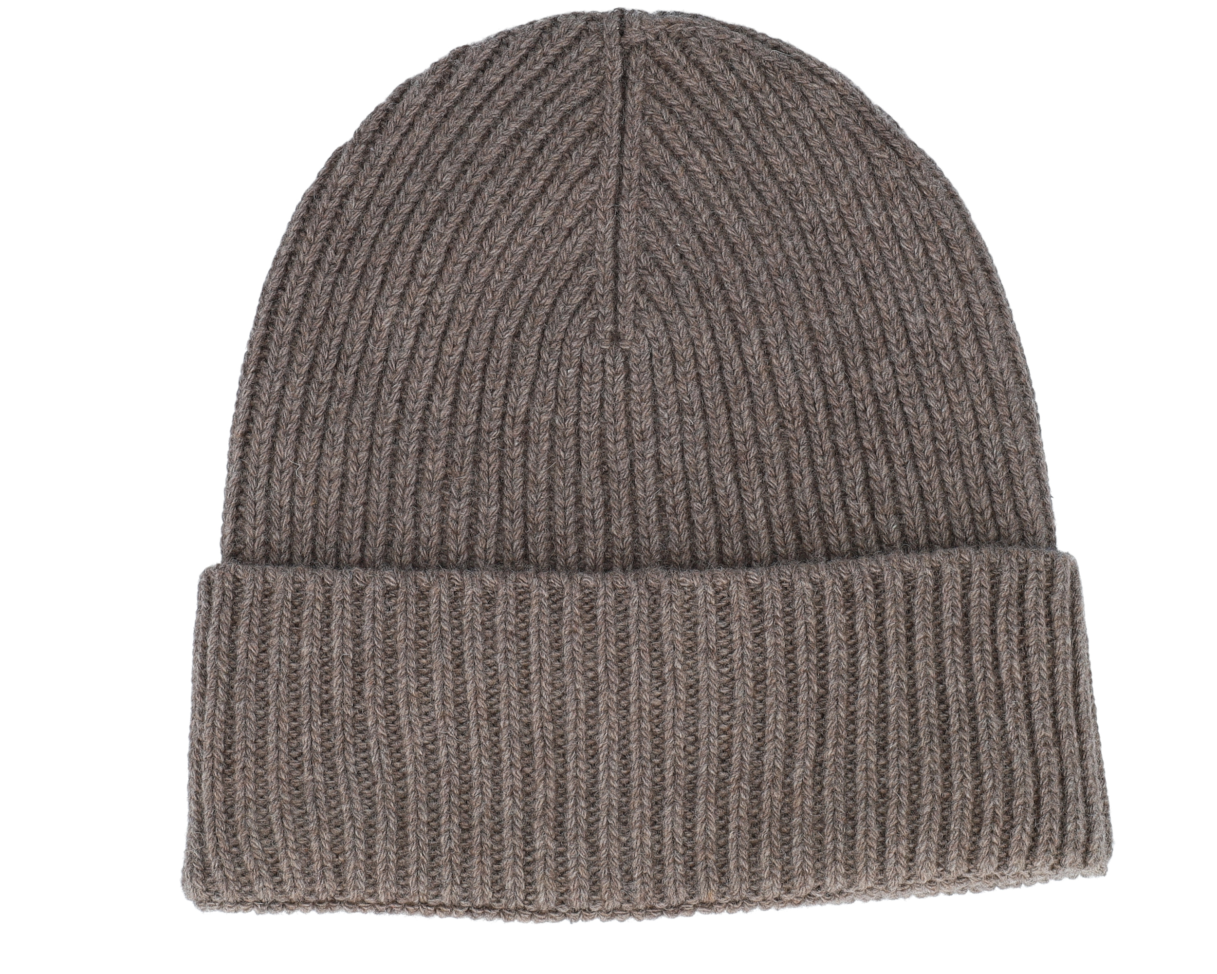 Beanie Rib 42 Rec Wool/Cashmere Mix Beige Cuff | Hatstoreworld.com