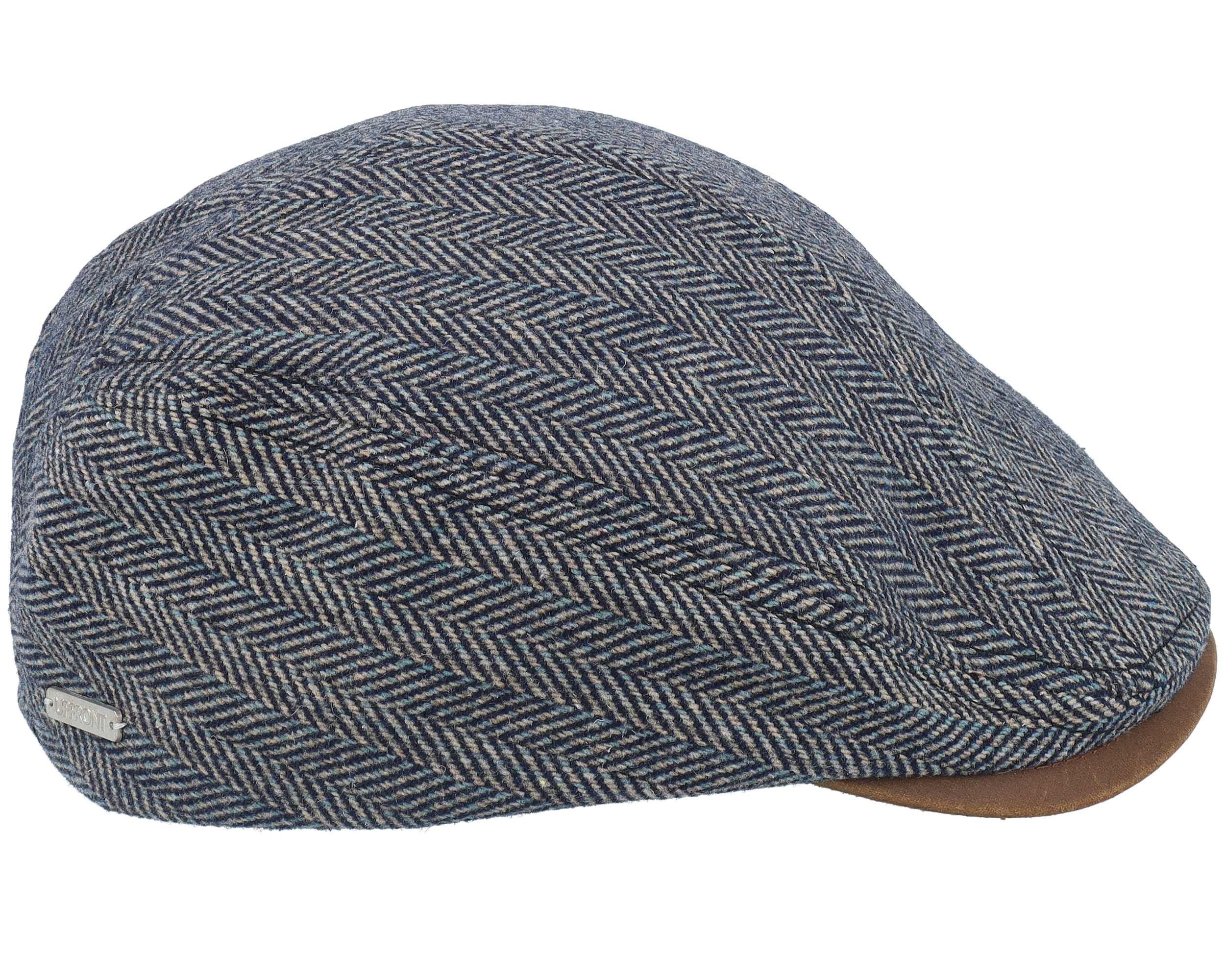 Crosby Sixpence Dark Grey Flat Cap - Upfront - Hatstore.se