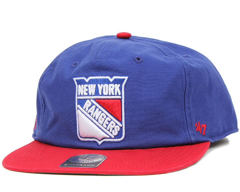 48 Brand - NY Rangers Marvin Blue/Red Snapback | Hatstoreworld.com