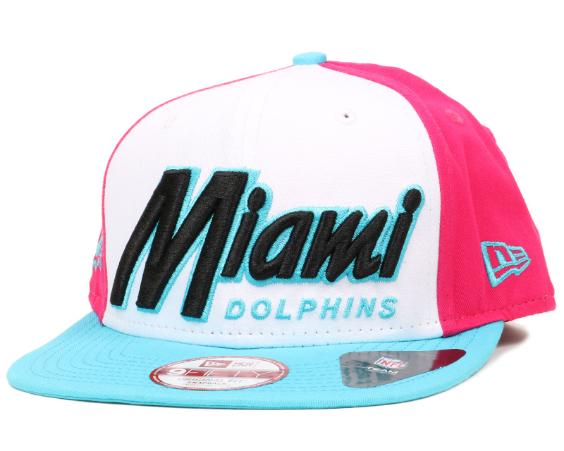 Miami Dolphins Seasonal Script 9Fifty Snapback | Hatstoreworld.com