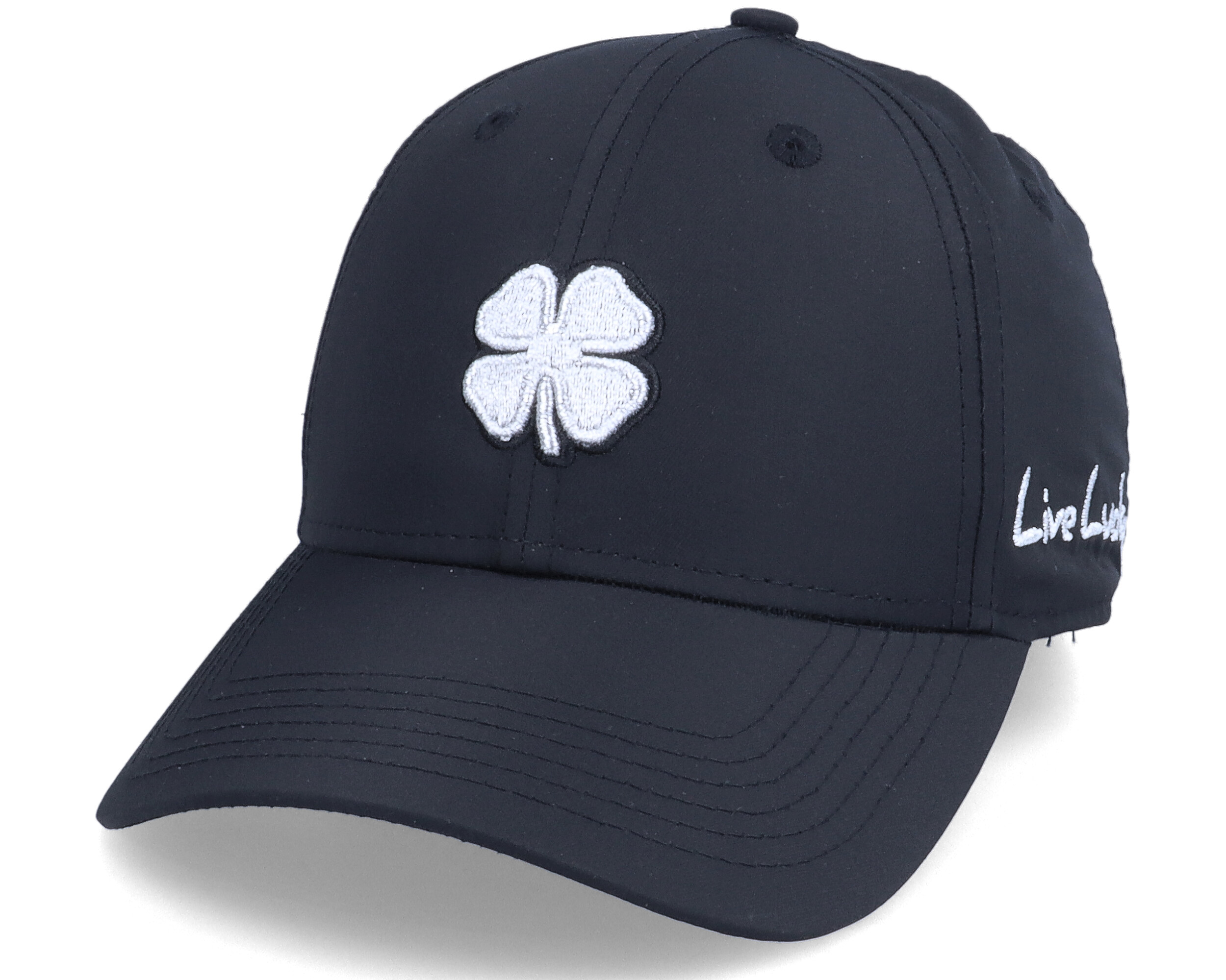 Hollywood 2 Black/Silver Clover Adjustable | Hatstoreworld.com