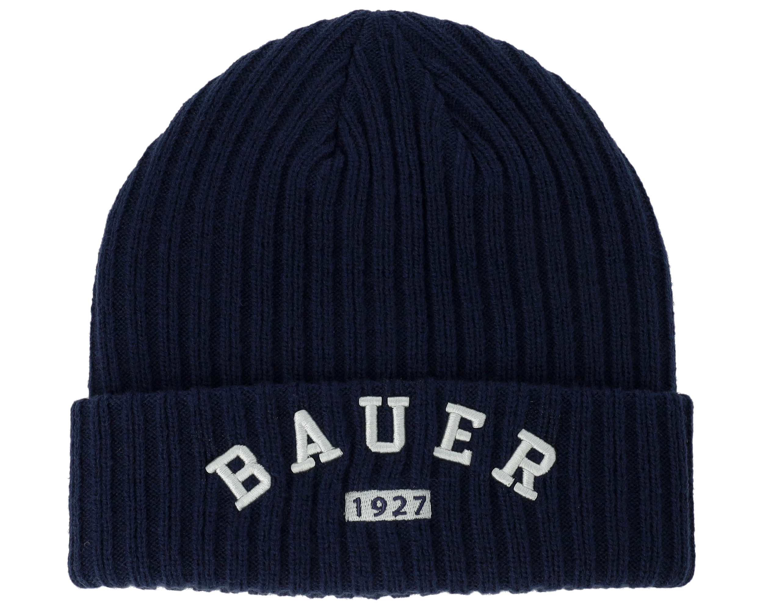 Ribbed Knit Toque Navy Cuff | Hatstoreworld.com
