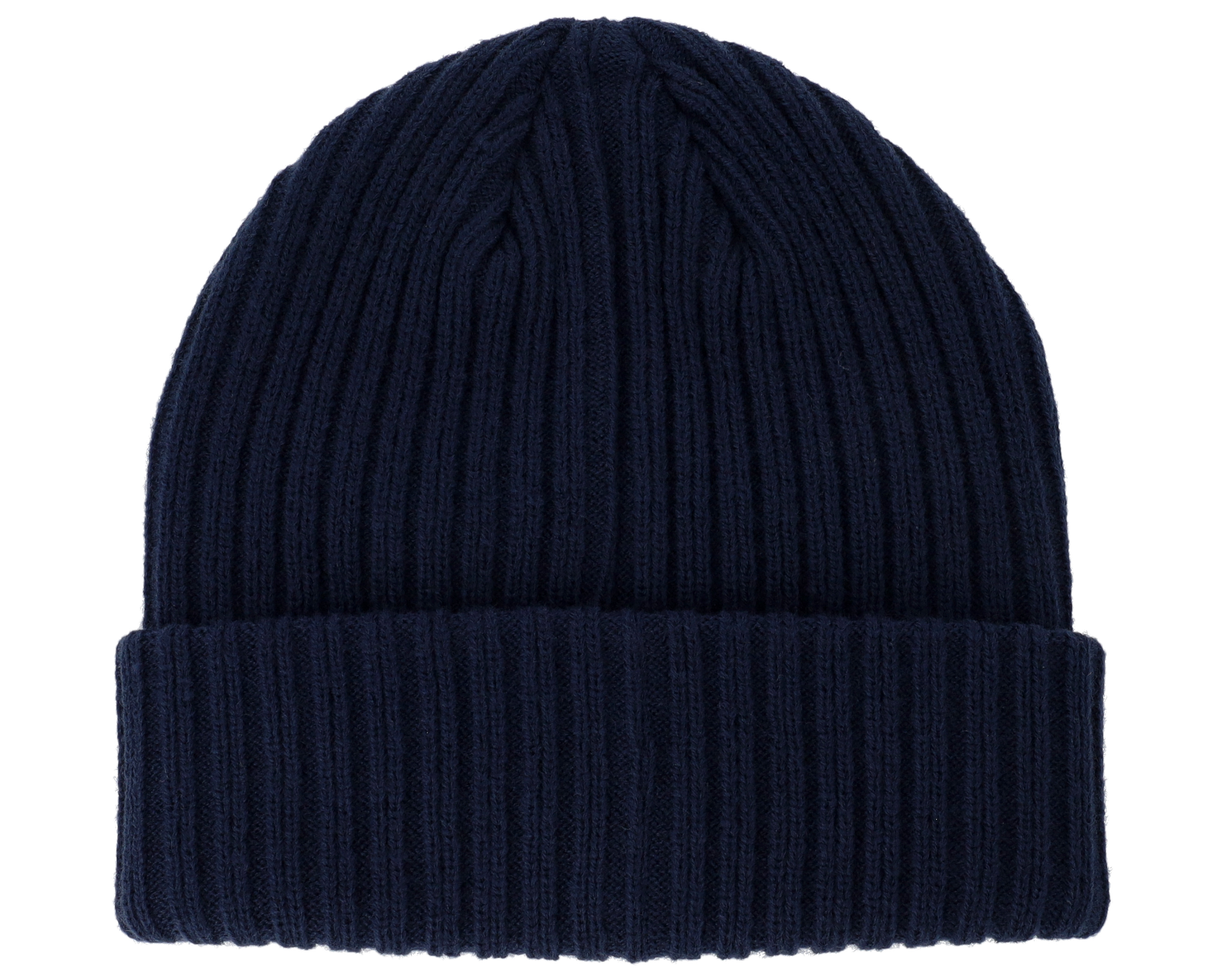 Ribbed Knit Toque Navy Cuff | Hatstore.com