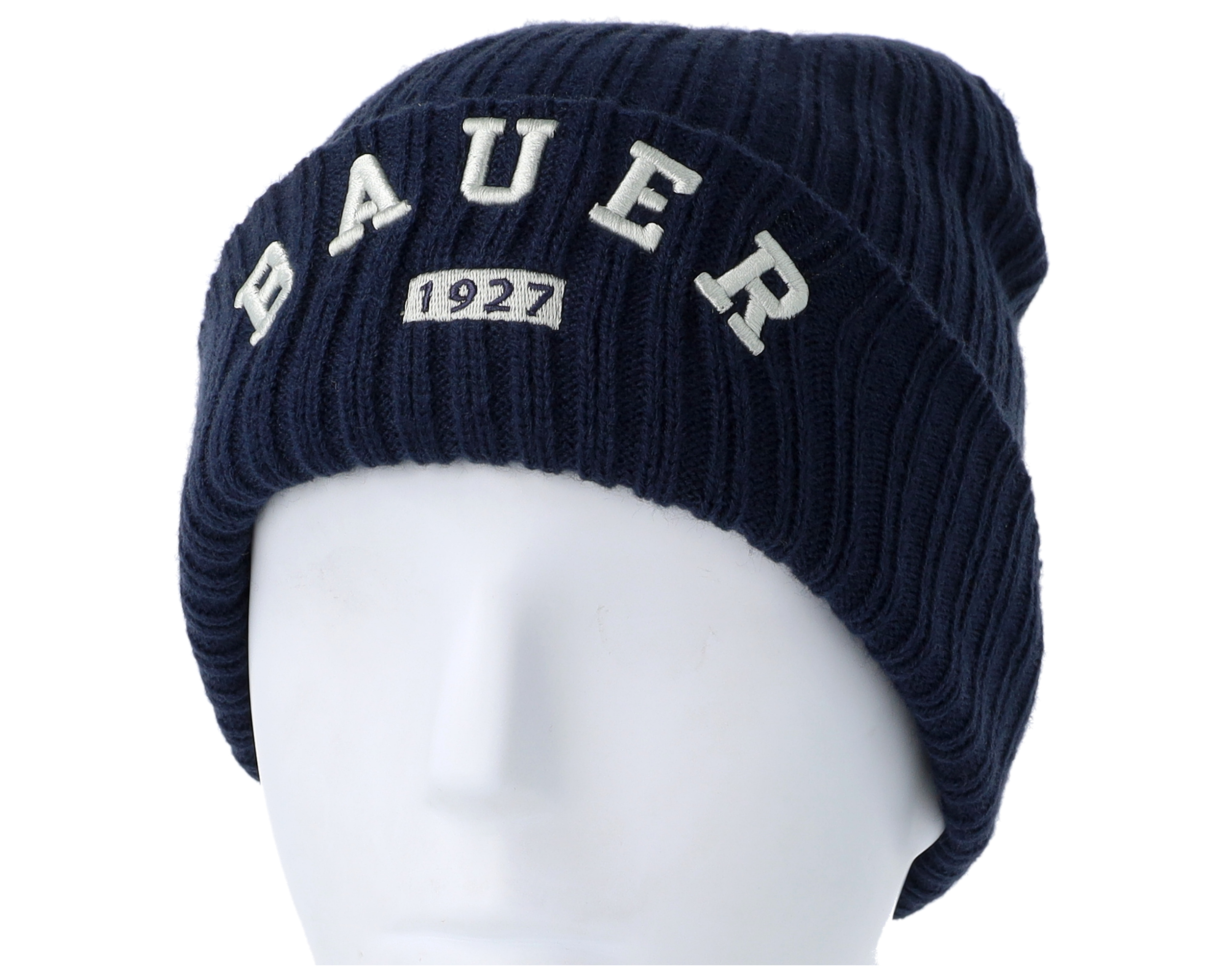 Ribbed Knit Toque Navy Cuff | Hatstore.com