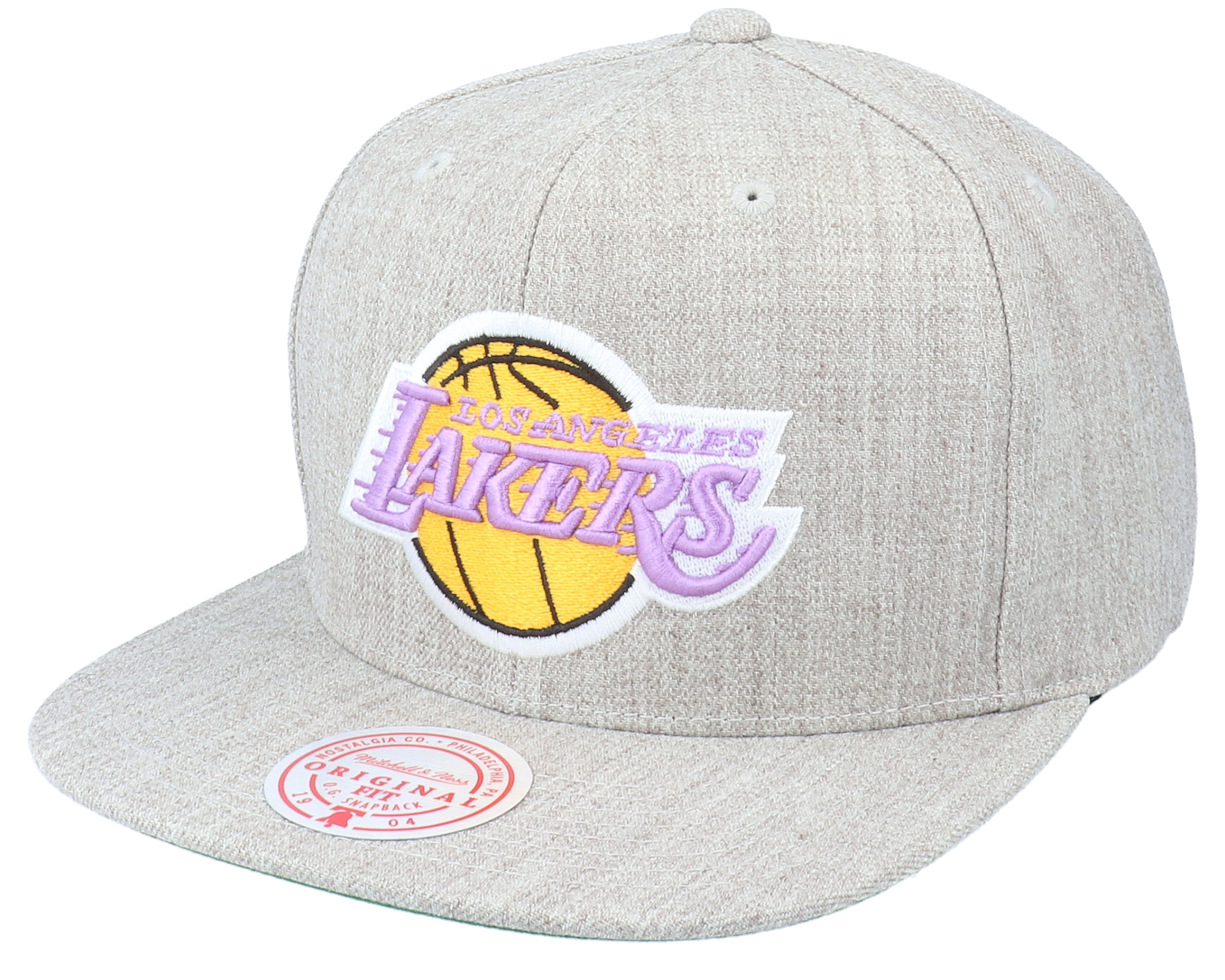 Los Angeles Lakers Team HWC Heather Grey Snapback | Hatstoreworld.com