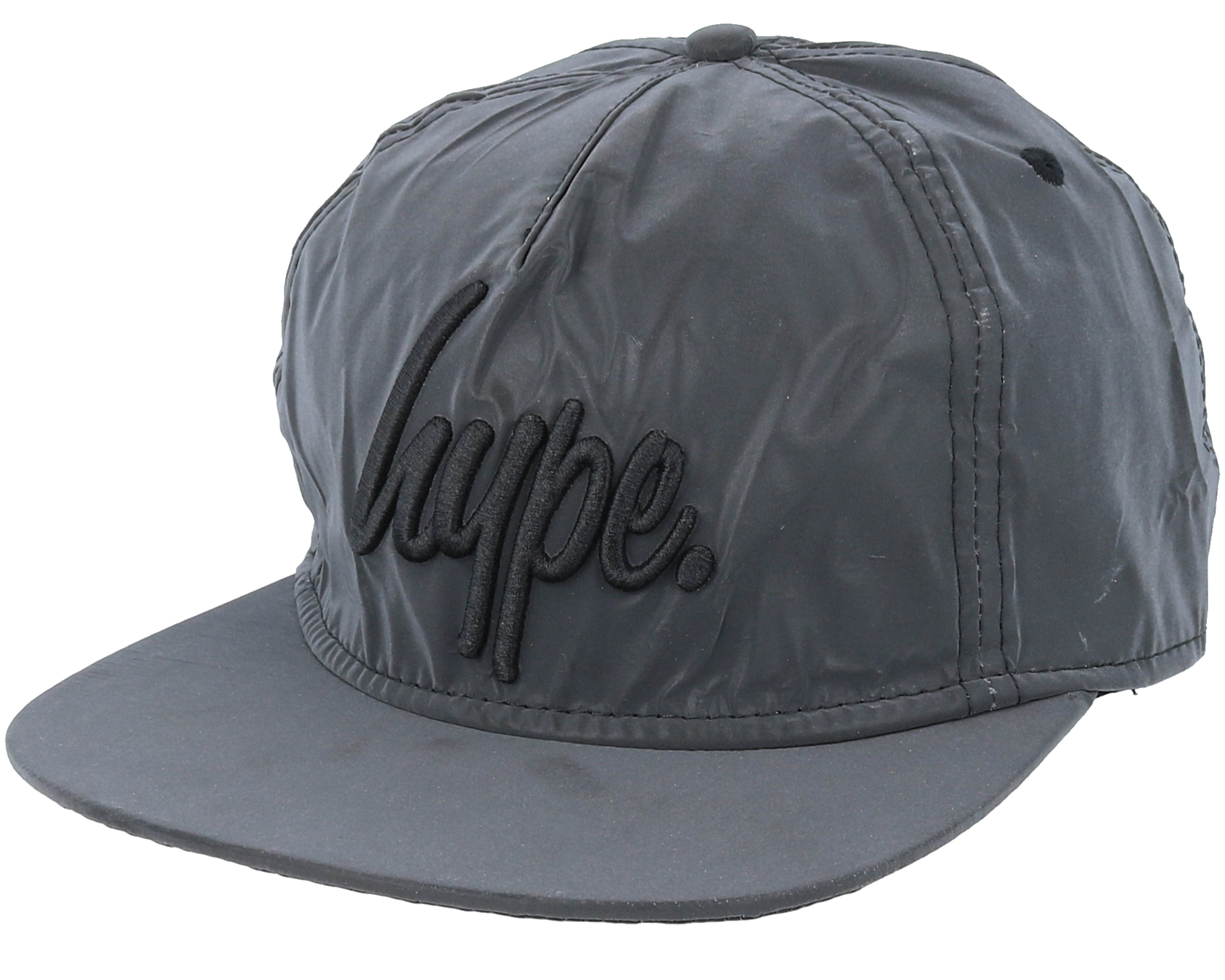 Reflective Script Charcoal/Black Snapback | Hatstoreworld.com