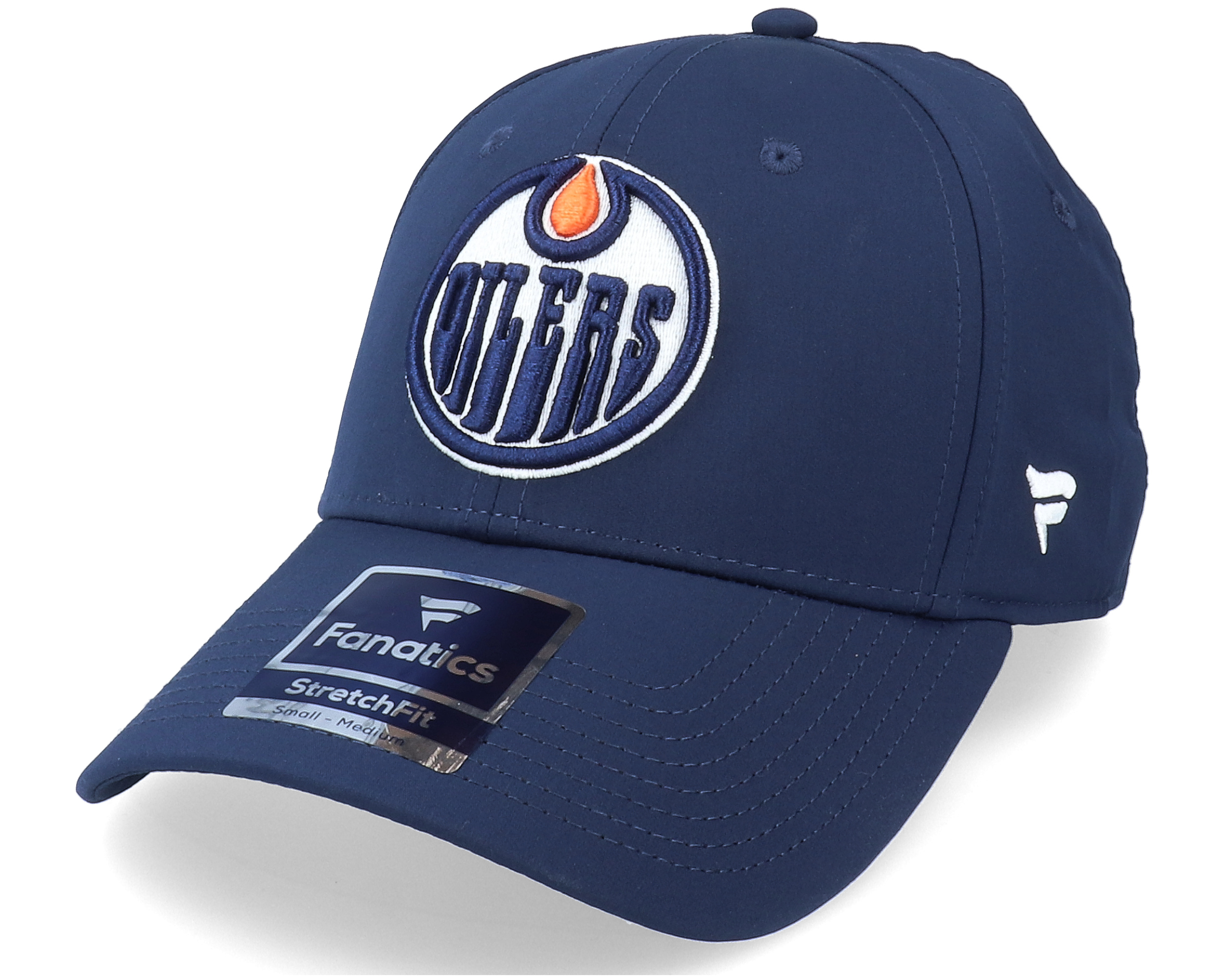 Edmonton Oilers Primary Logo Core Fitted Royal Flexfit | Hatstoreworld.com