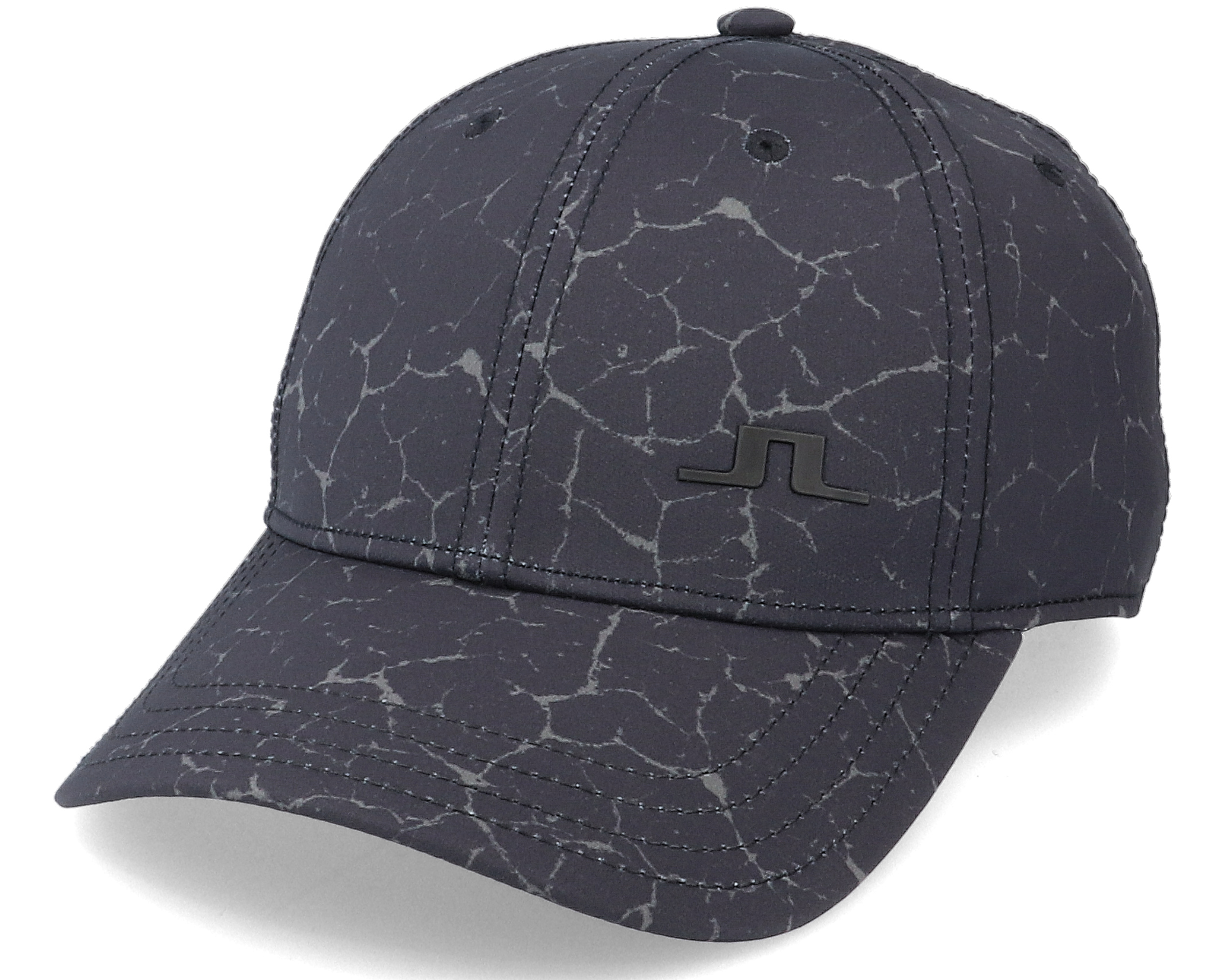 Angus Print Cap Cobble Camou Black Adjustable - J.Lindeberg ...