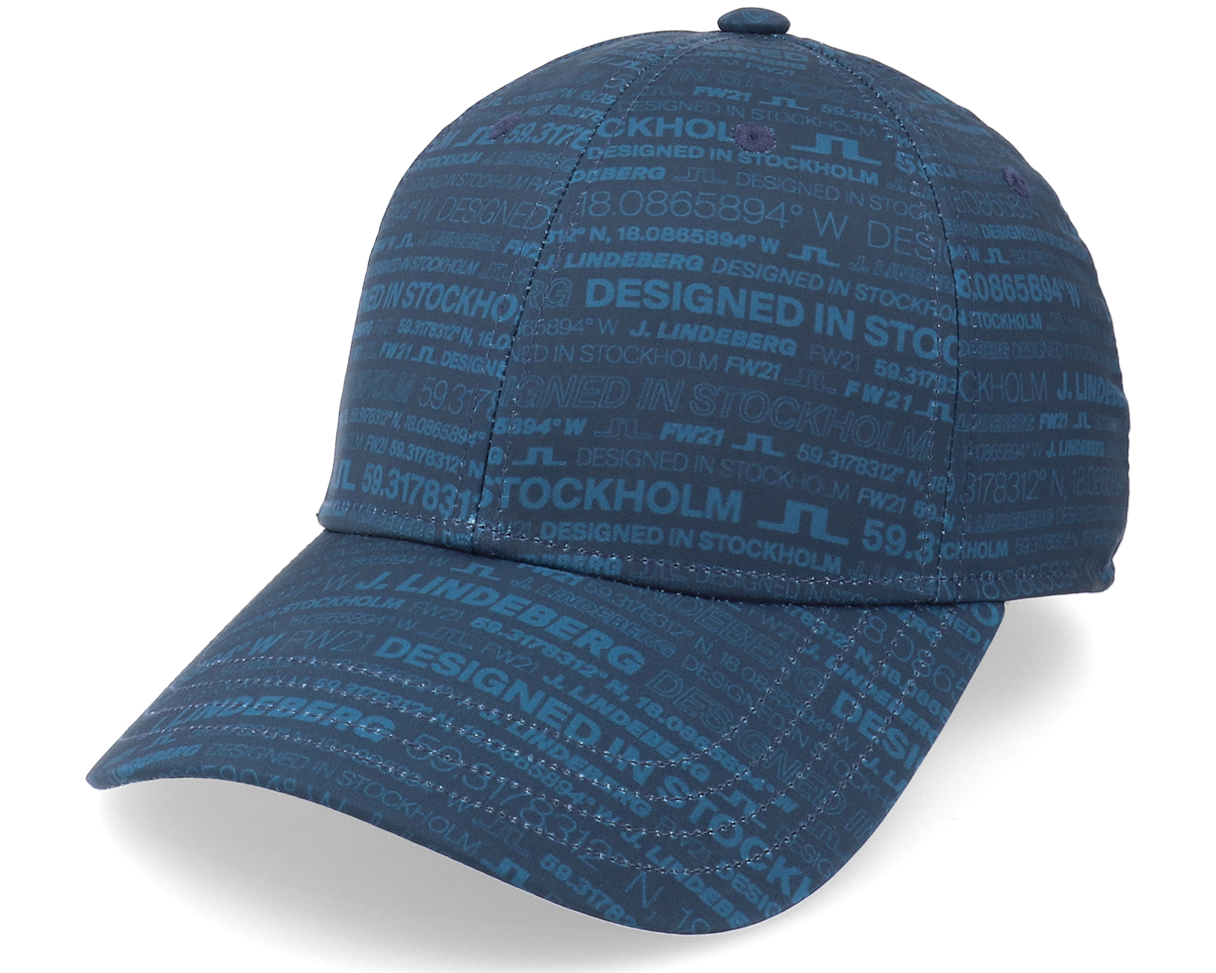 Jl Hq Print Cap Blue Adjustable - J.Lindeberg | Hatstoreworld.com