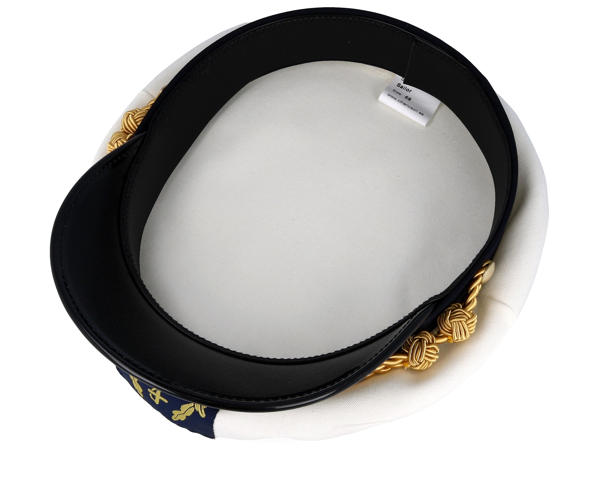 Sailor Sr. Wool Blend White Flat Cap - CTH Ericson cap | Hatstoreworld.com