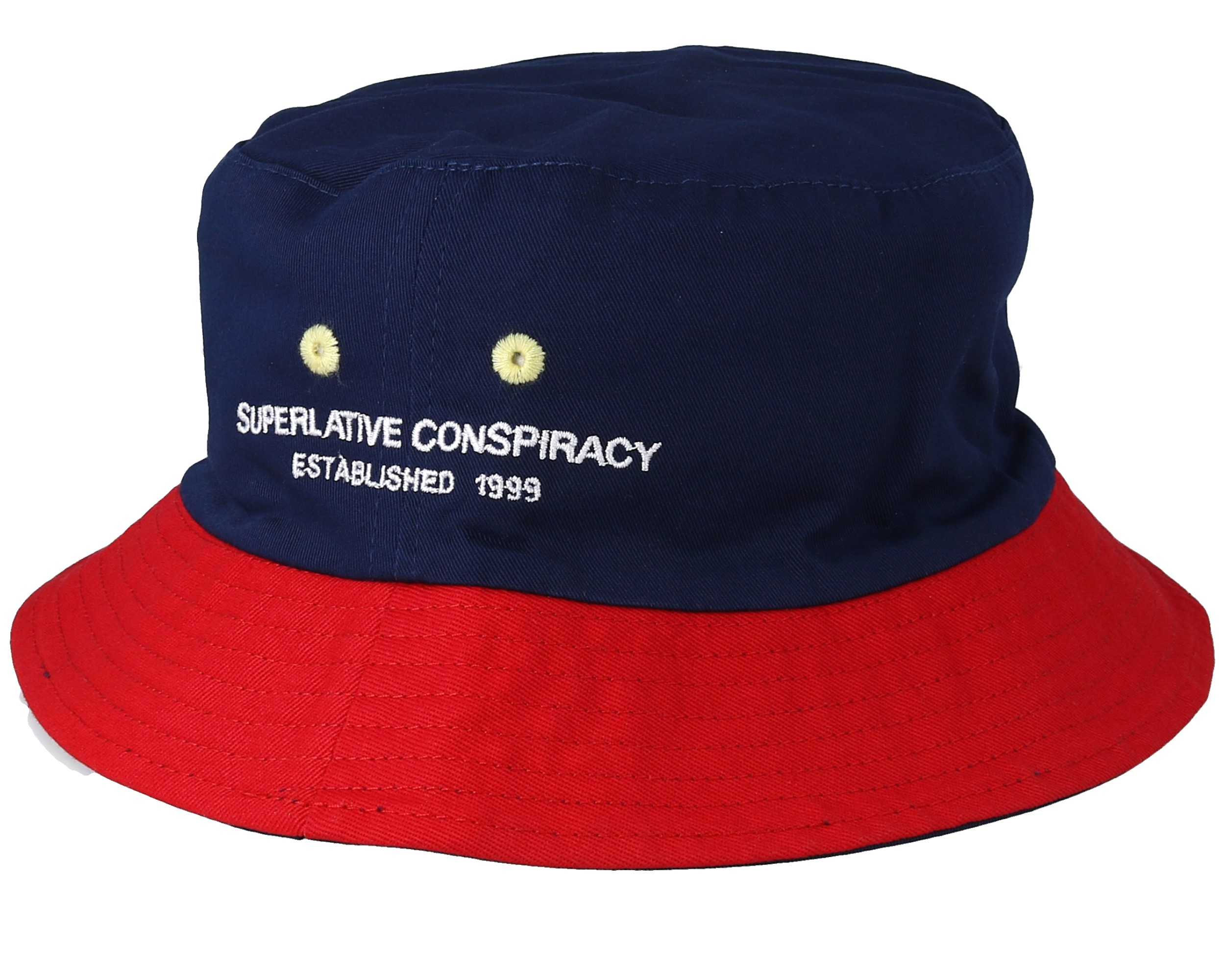 Reversible Block Navy/Red Blue/White Bucket - WeSC | Hatstoreworld.com