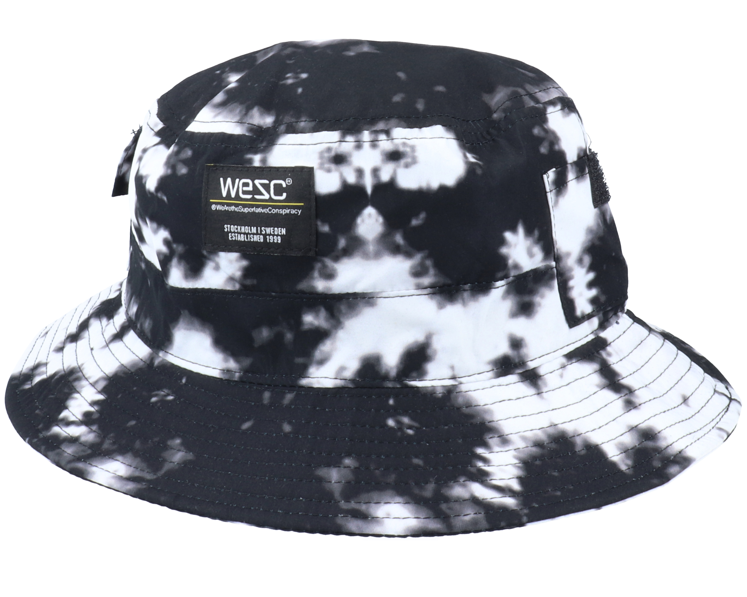 Tie Dye Hat Black/White Bucket - Wesc | Hatstoreworld.com
