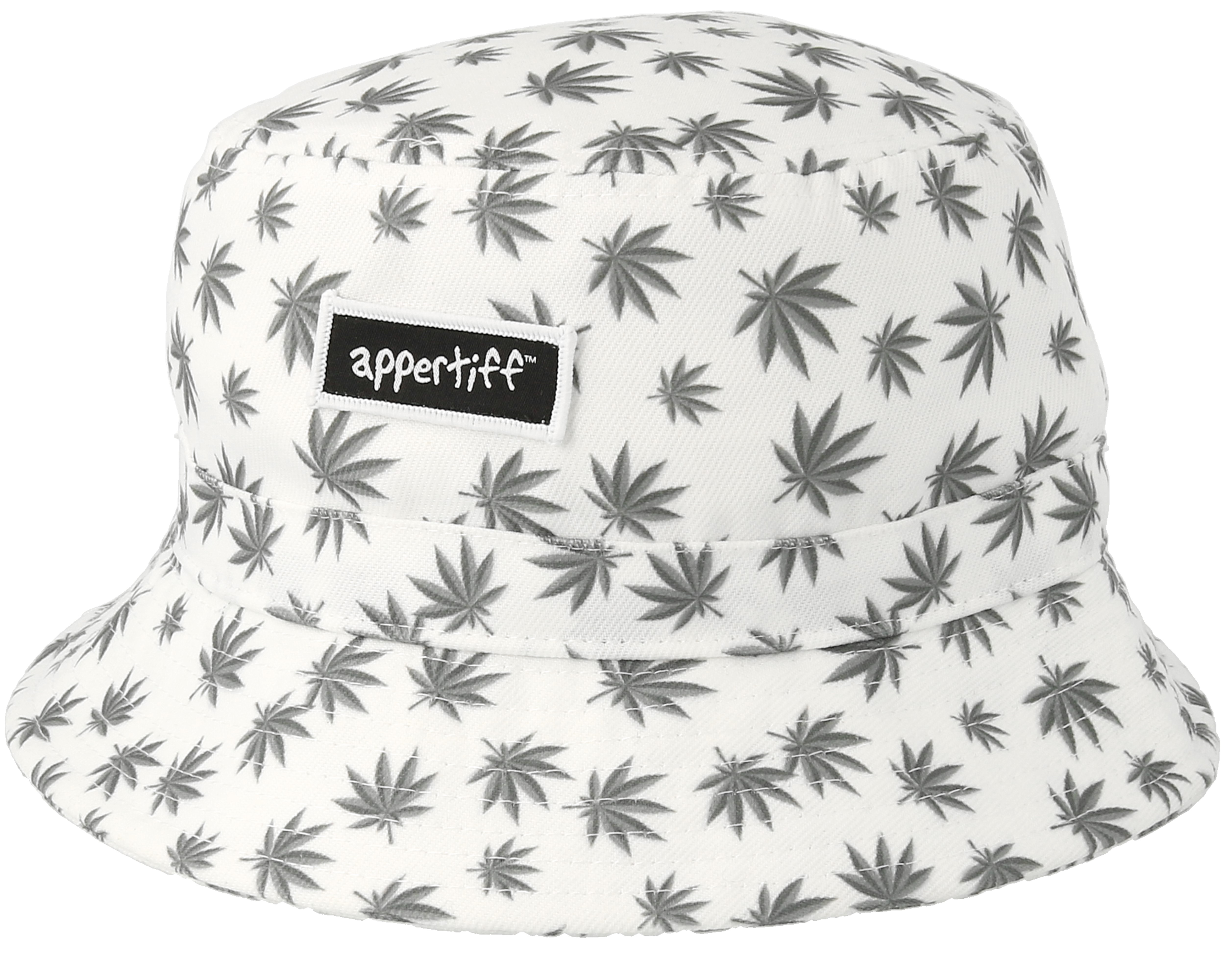Graphic Bucket Leaves White Bucket - Appertiff hat | Hatstoreworld.com