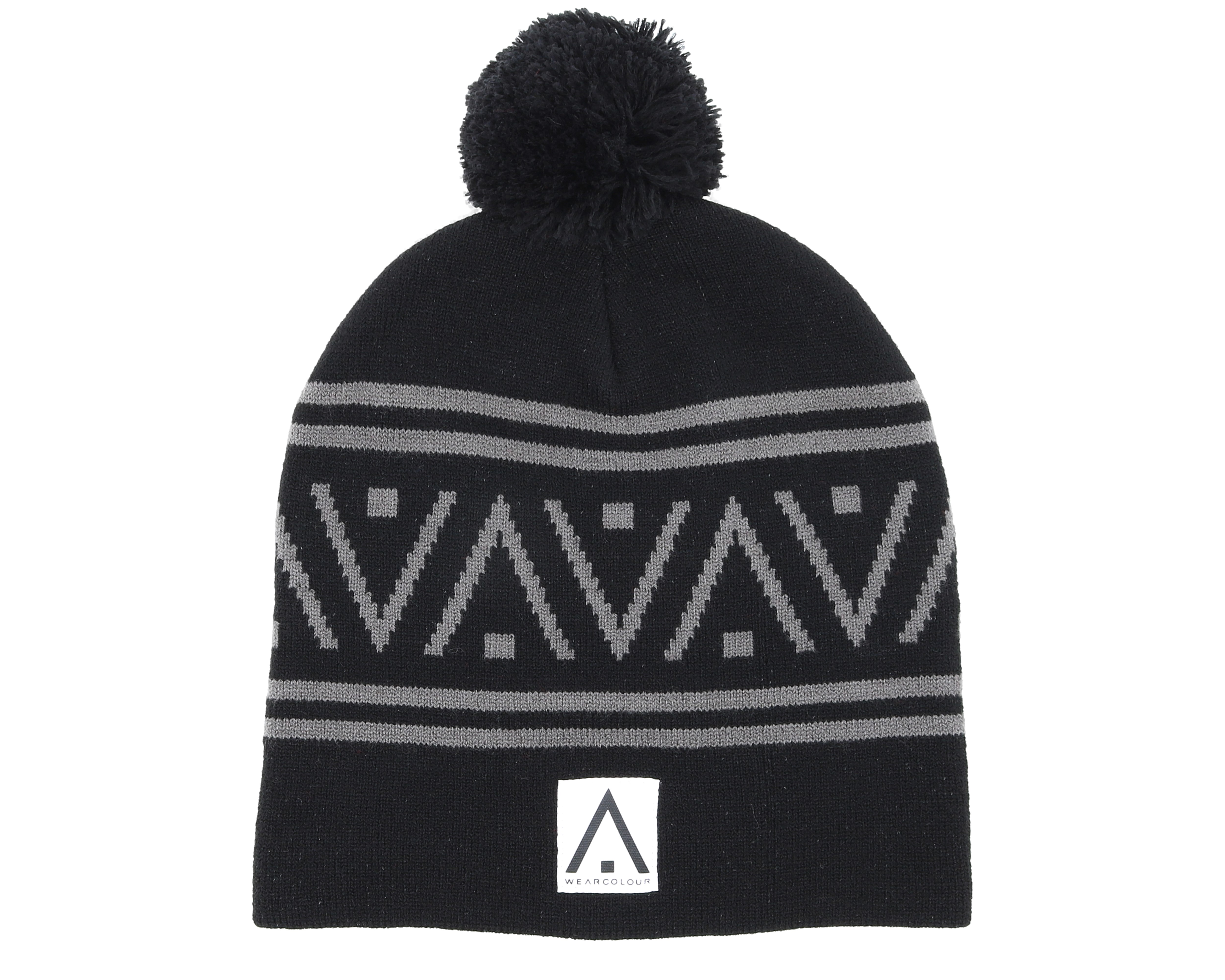 Knit Black Pom - Wear Colour | Hatstoreworld.com