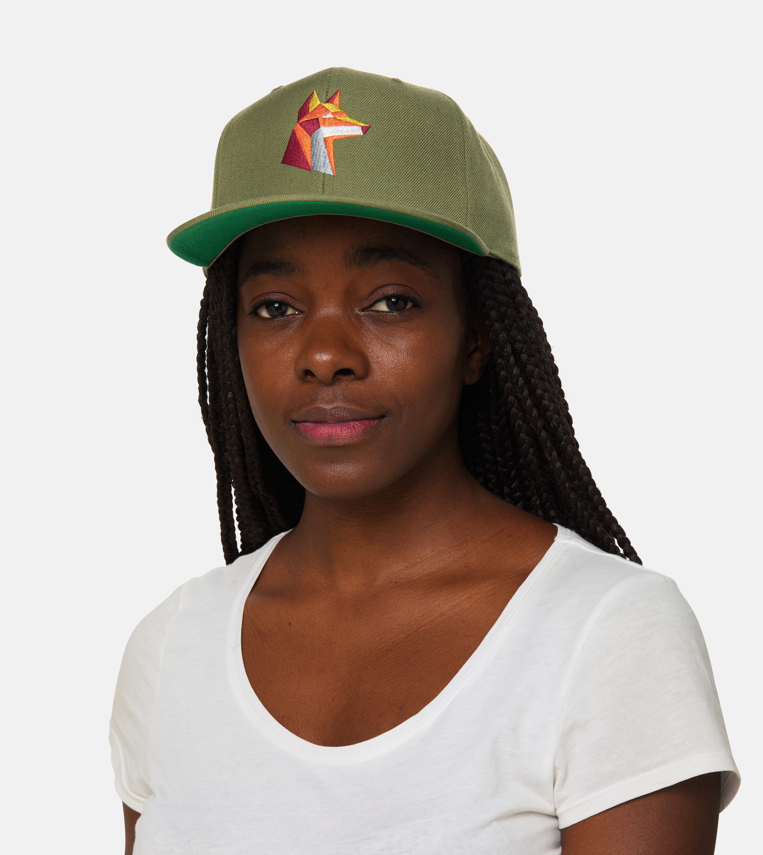 Paper Fox Green Snapback - Origami cap - hatstoreworld.com
