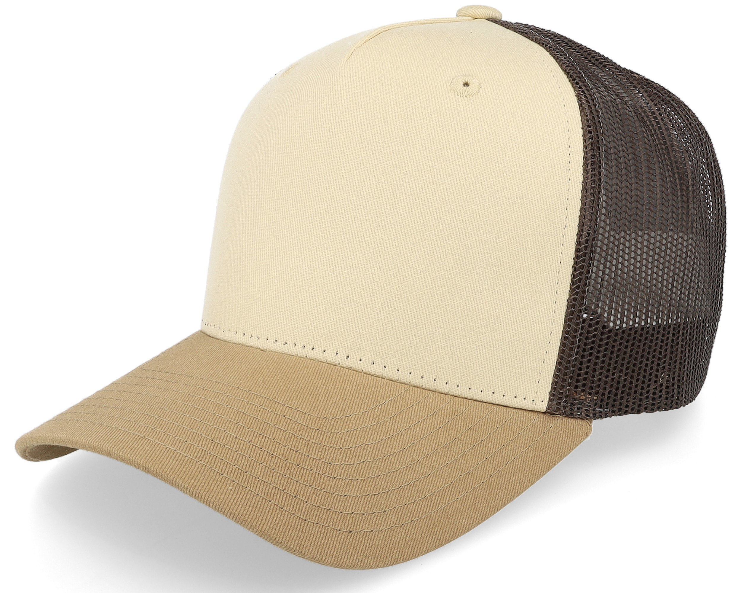Brown/Khaki A-frame Trucker - Equip | Hatstore.com