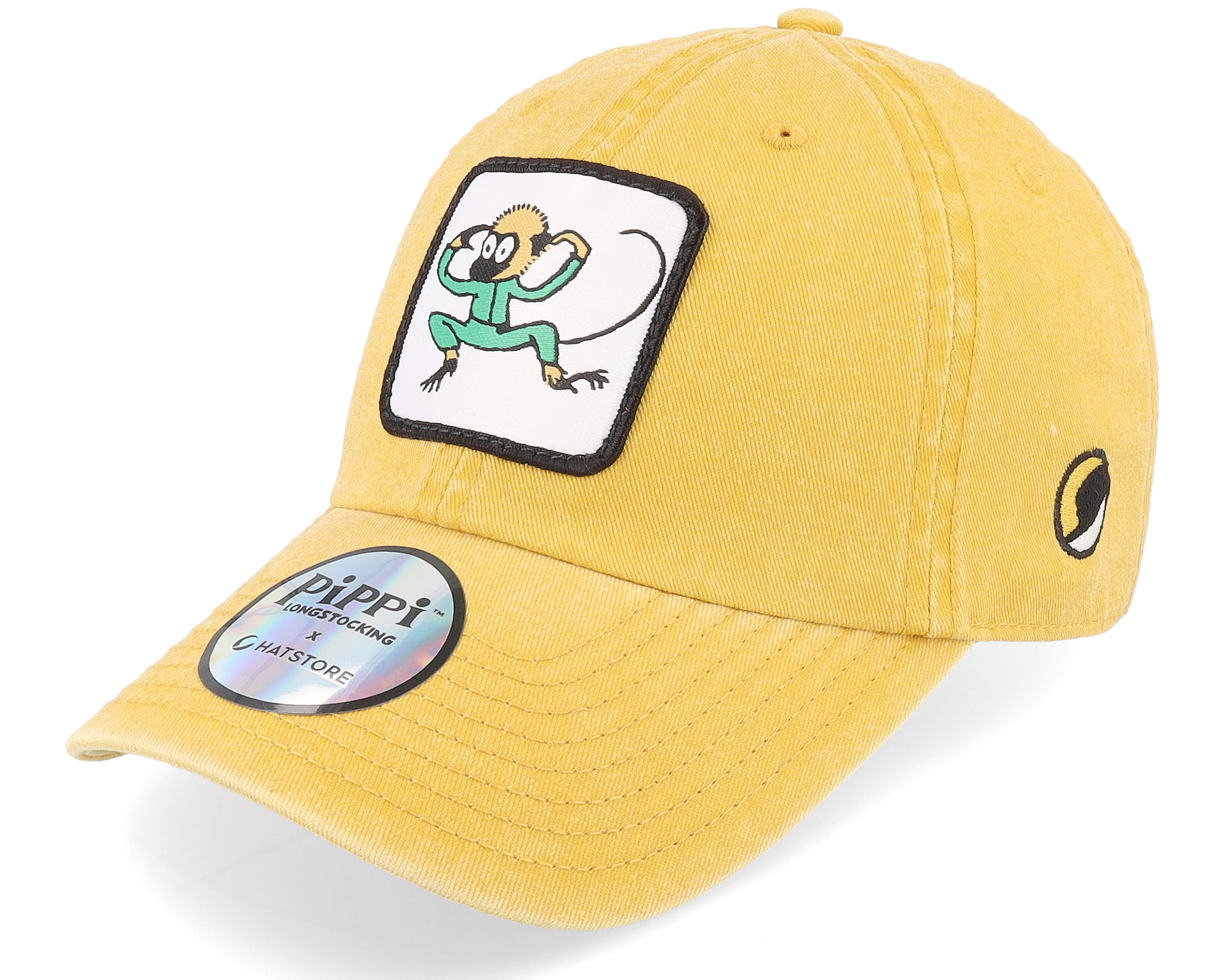 Pippi Quote Yellow Washed Dad Cap | Hatstoreworld.com