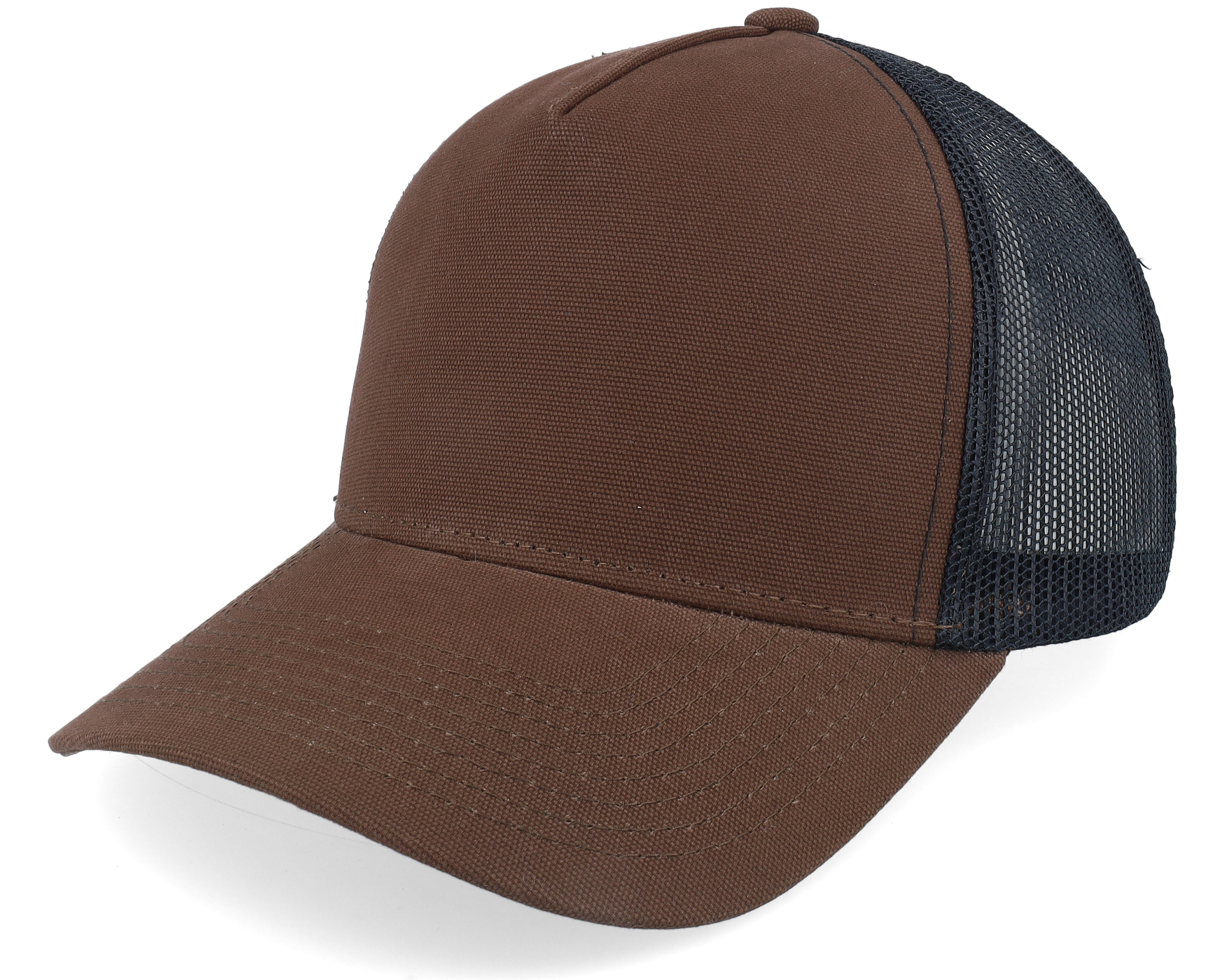 Blank Canvas Brown/Black A-frame Trucker | Hatstoreworld.com