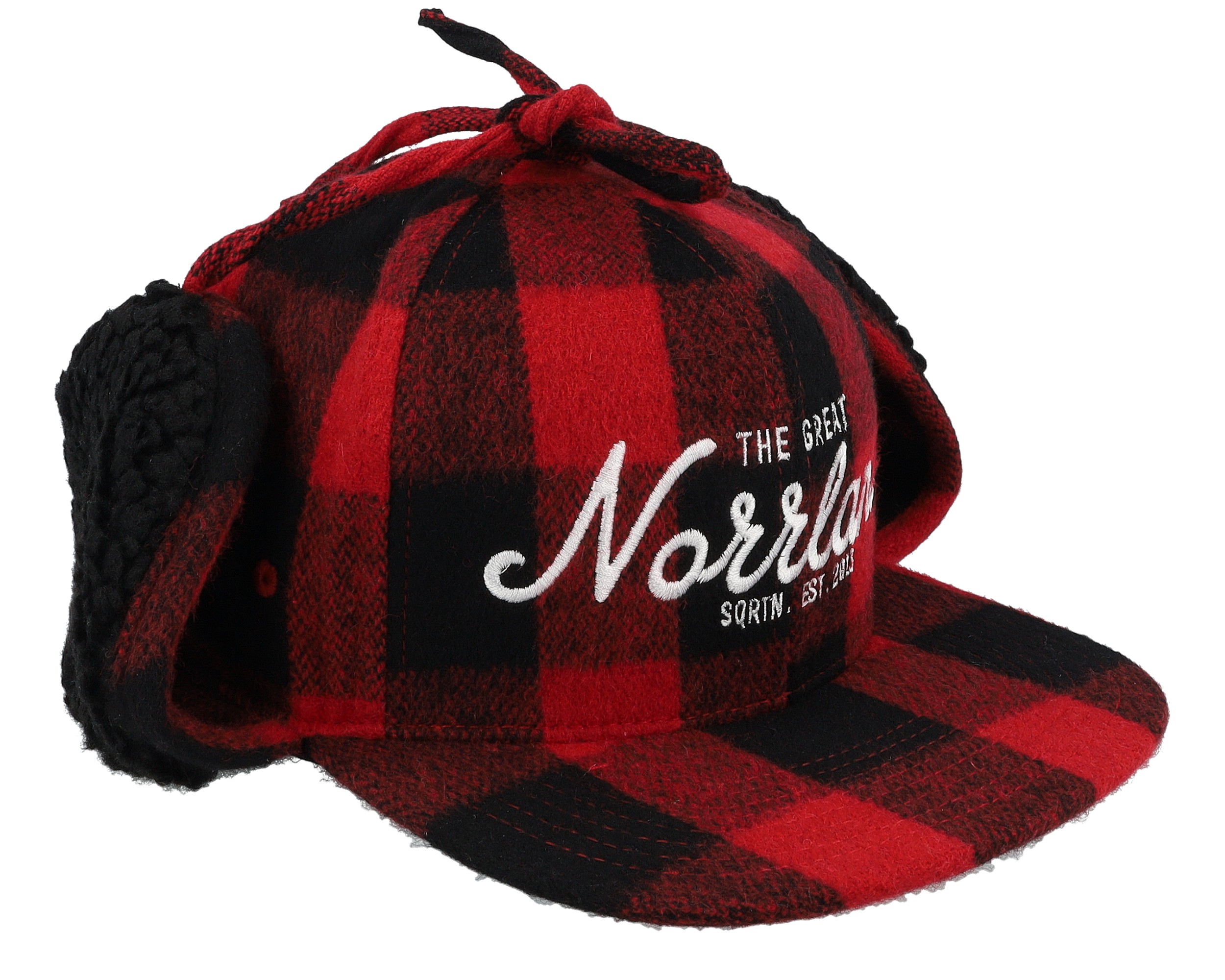 Östersund Cap Lumberjack Red Earflap Fitted | Hatstore.com