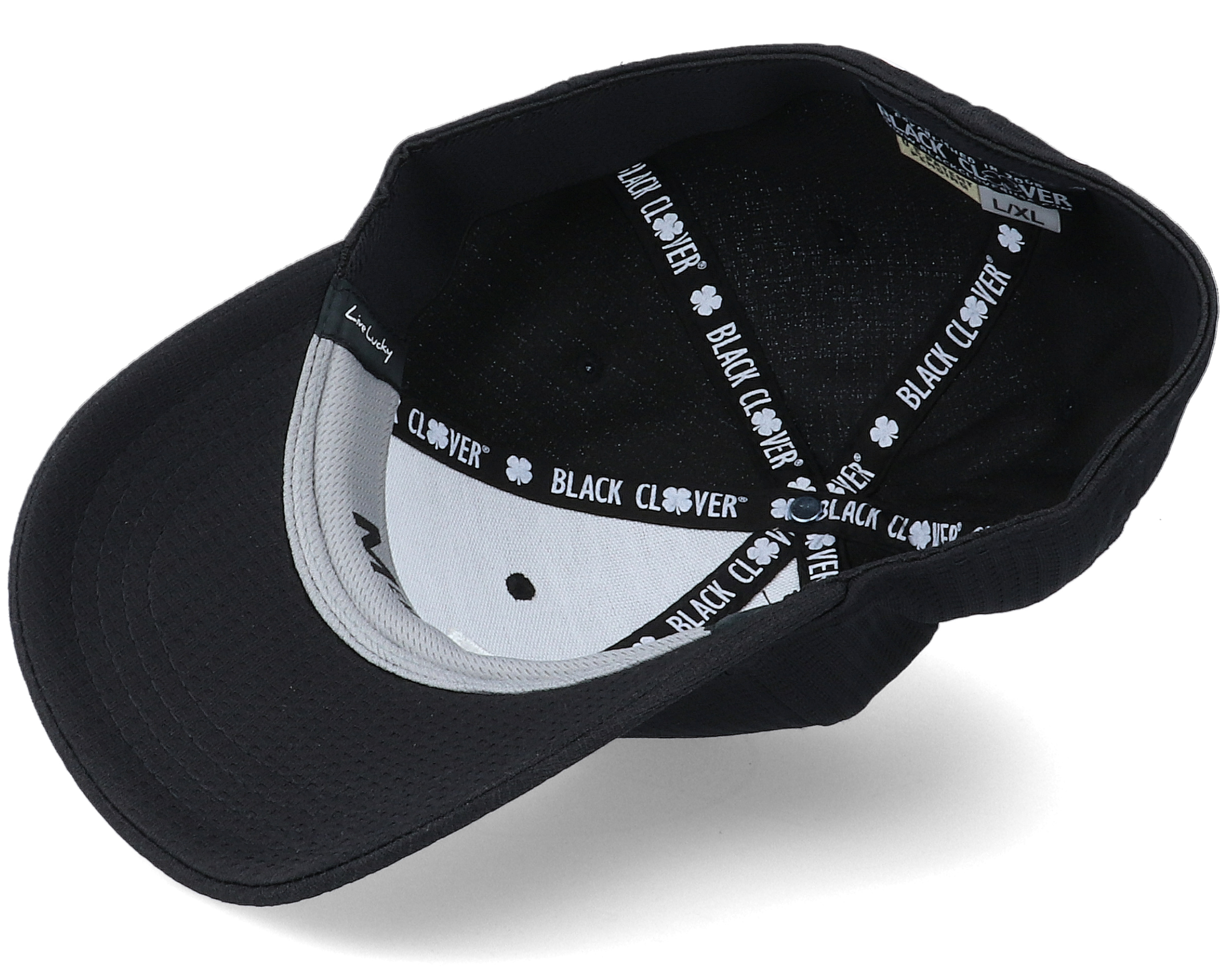 Flex Waffle Memory Fit Black/White Flexfit - Black Clover cap ...