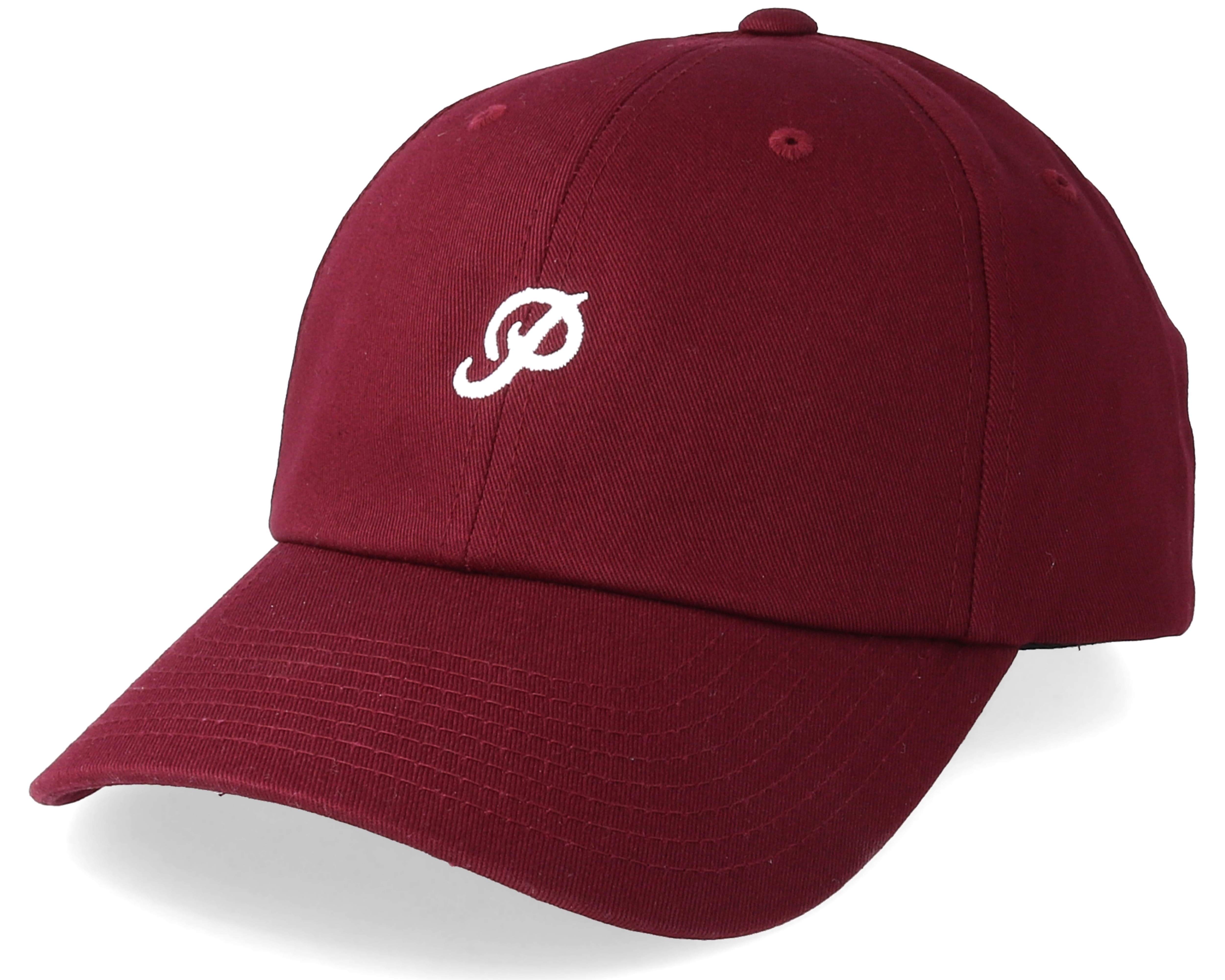 Mini Classic P Dad Hat Burgundy Adjustable | Hatstoreworld.com
