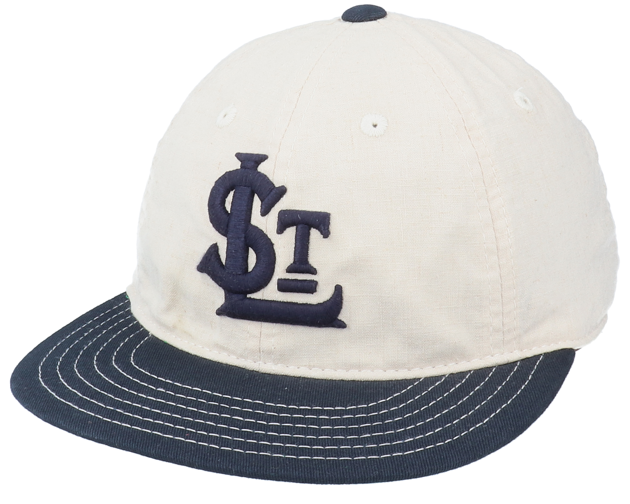 St: Louis Terriers Line Out Ivory/Navy Strapback | Hatstoreworld.com