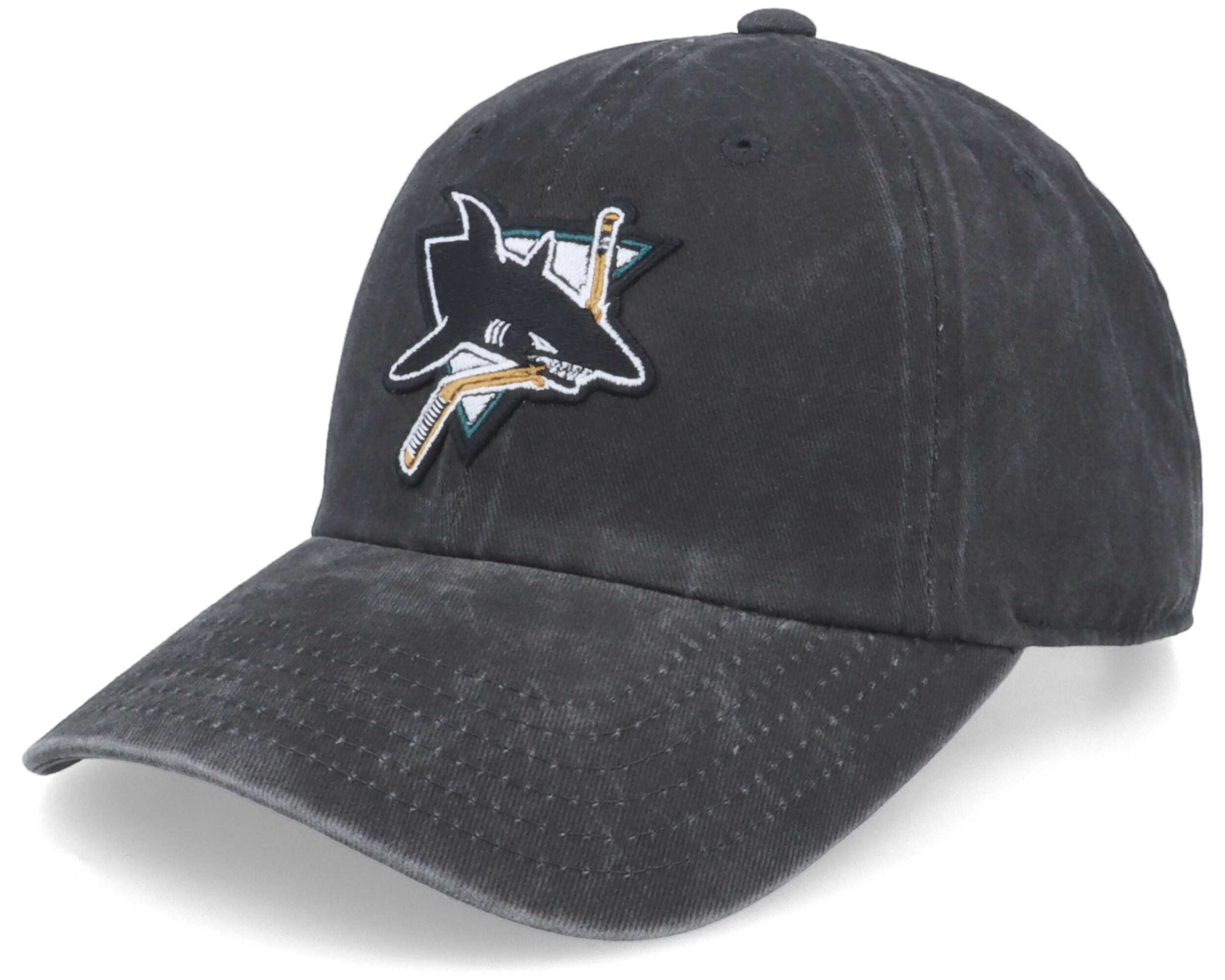 San Jose Sharks New Raglin Black Dad Cap - American Needle ...