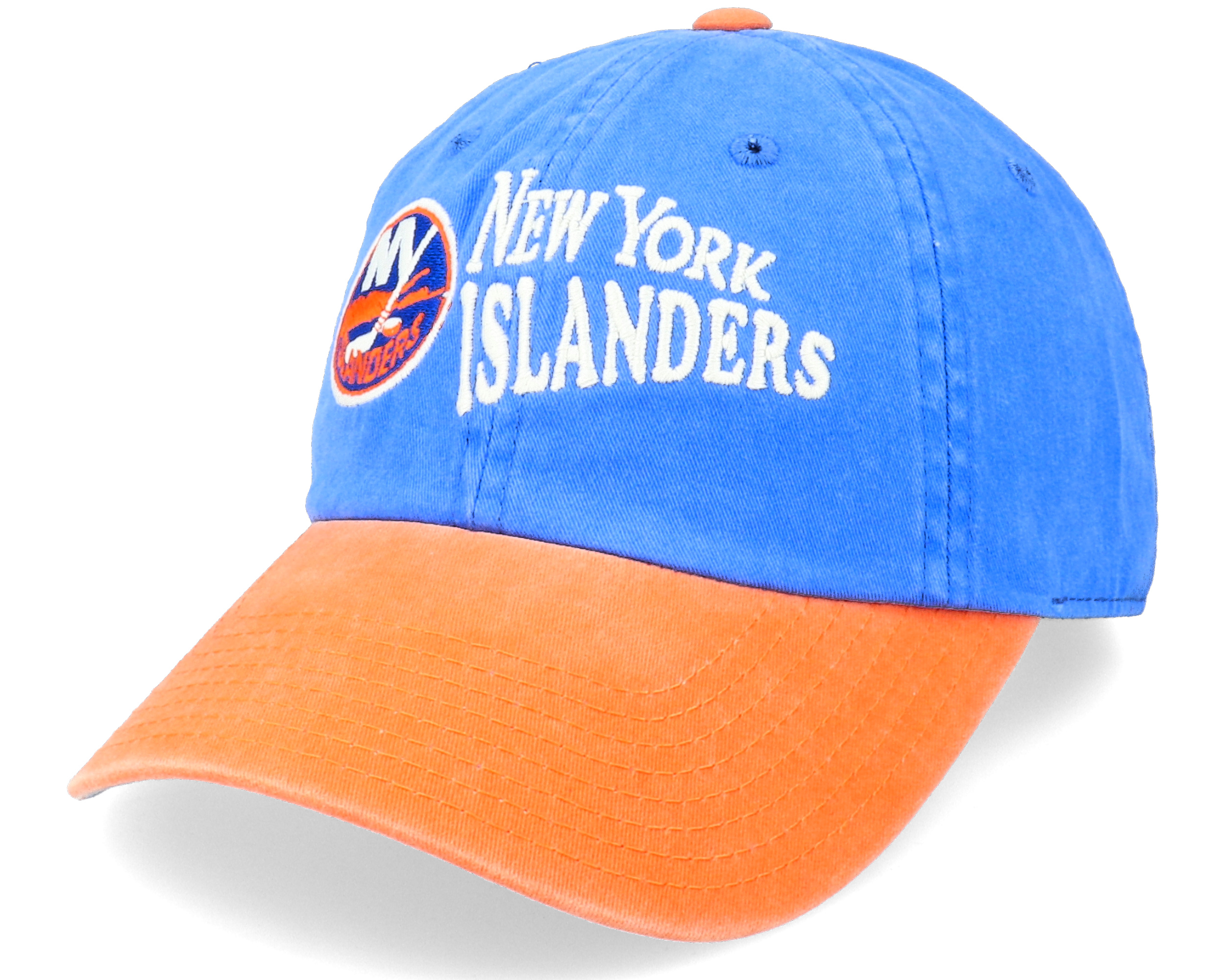 New York Islanders Dyer Faded Blue/Orange Dad Cap | Hatstoreworld.com