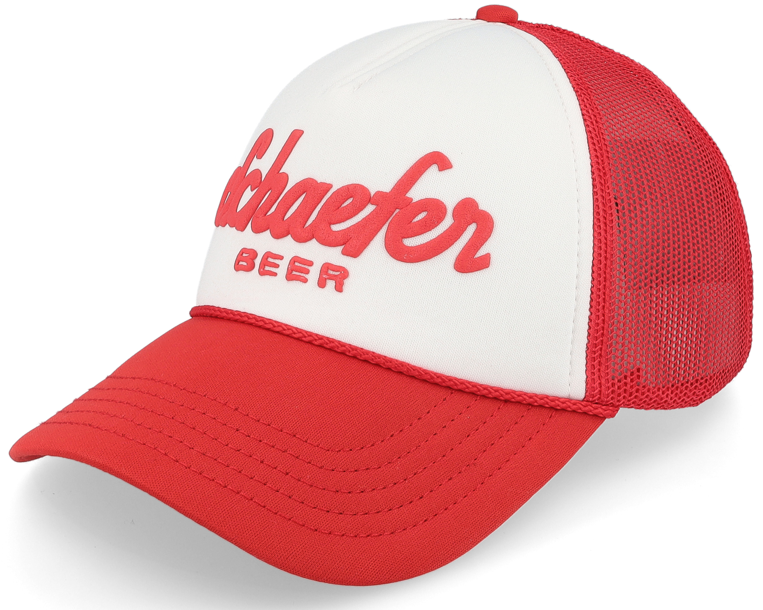 Pbc Schaefer Foamy Valin Red/White Trucker | Hatstoreworld.com