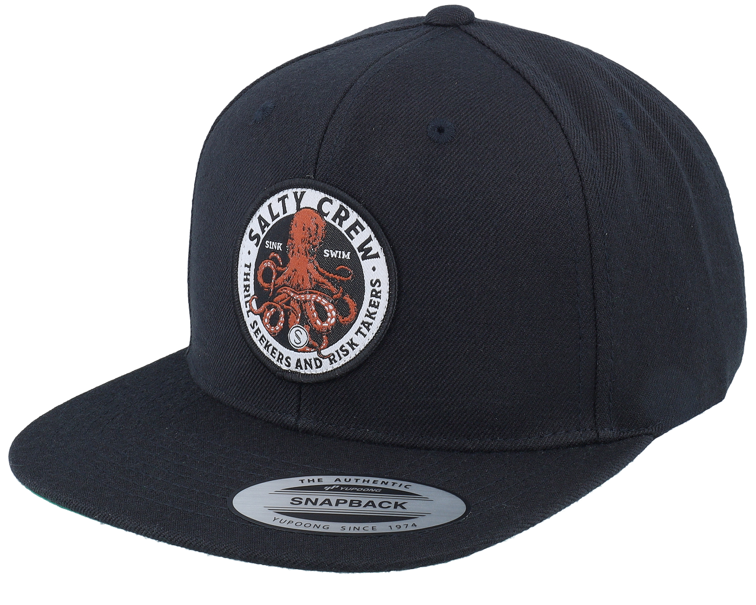Deep Reach 6 Panel Black/Black Snapback | Hatstoreworld.com