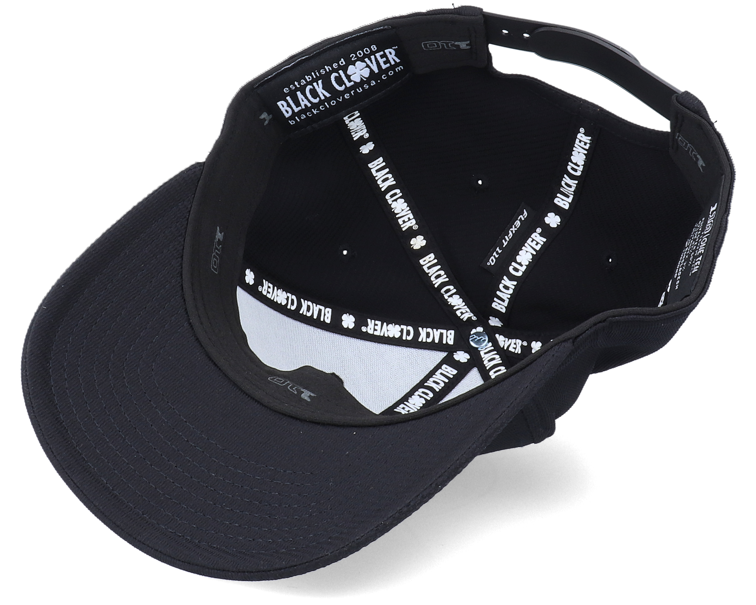 Top Grain Leather Patch Black Adjustable - Black Clover cap | Hatstoreworld.com