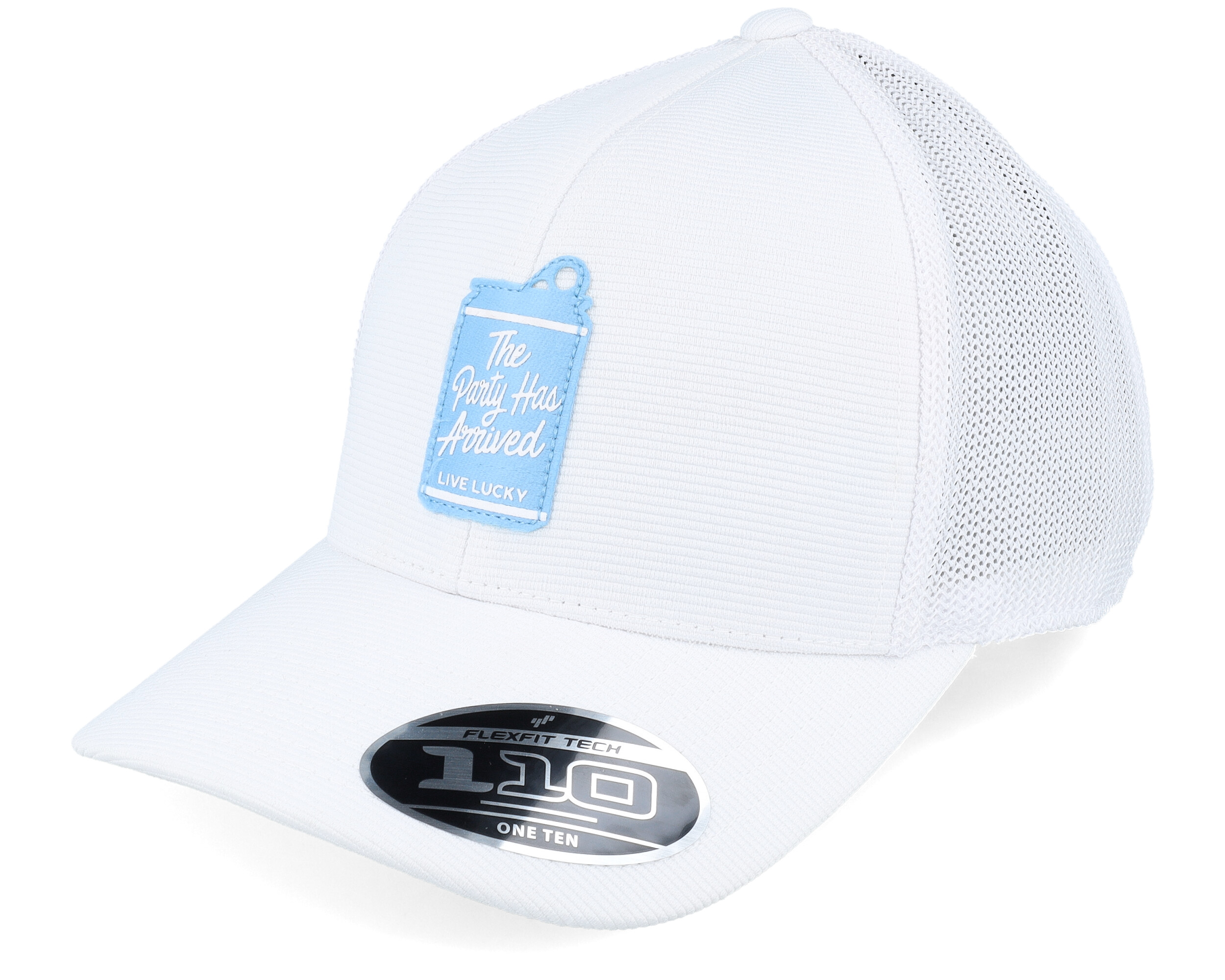 Rowdy 2 White/White Mesh And Hd Print Patch Trucker - Black Clover Cap | Hatstoreworld.com