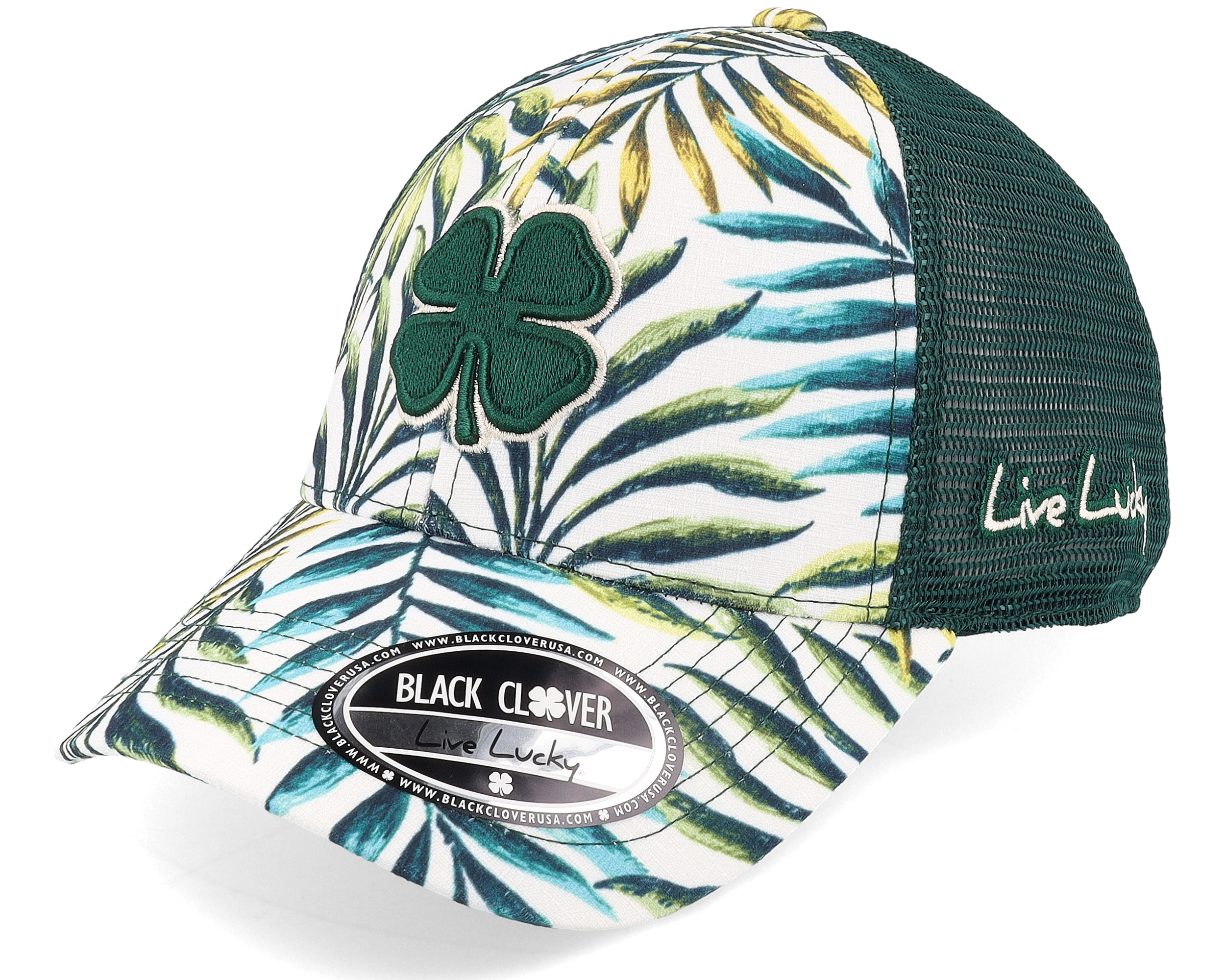Island Luck 10 Teal/Teal Mesh Trucker - Black Clover cap ...