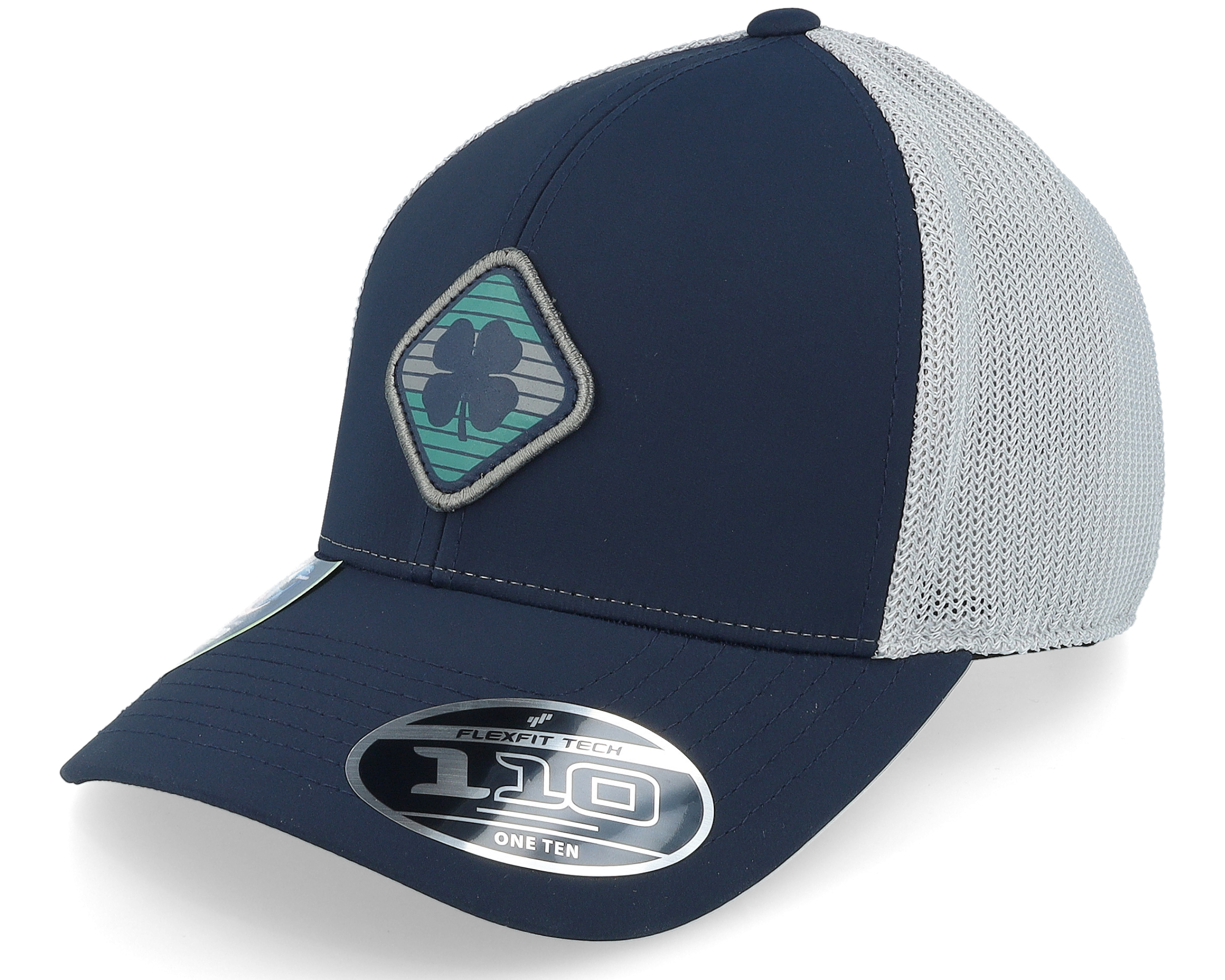 Diamante Navy/Silver Mesh And Hd Print Patch Trucker - Black Clover ...