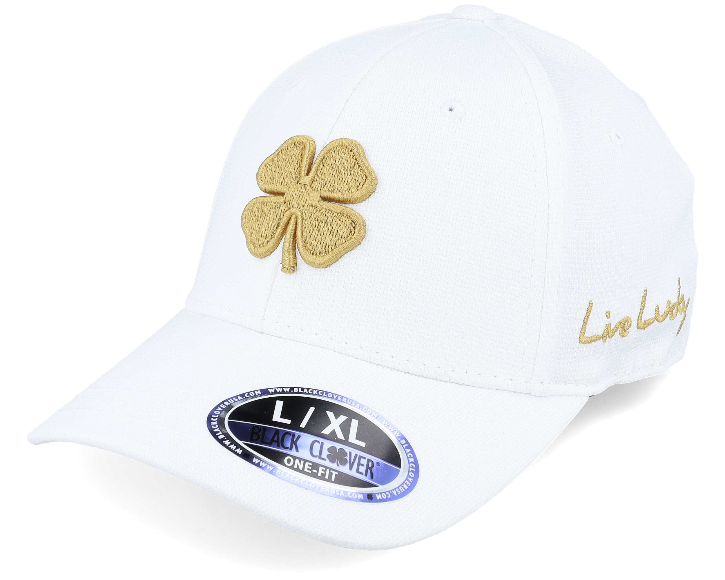 Spring Luck Nugget White/Inca Gold Clover Flexfit - Black Clover ...