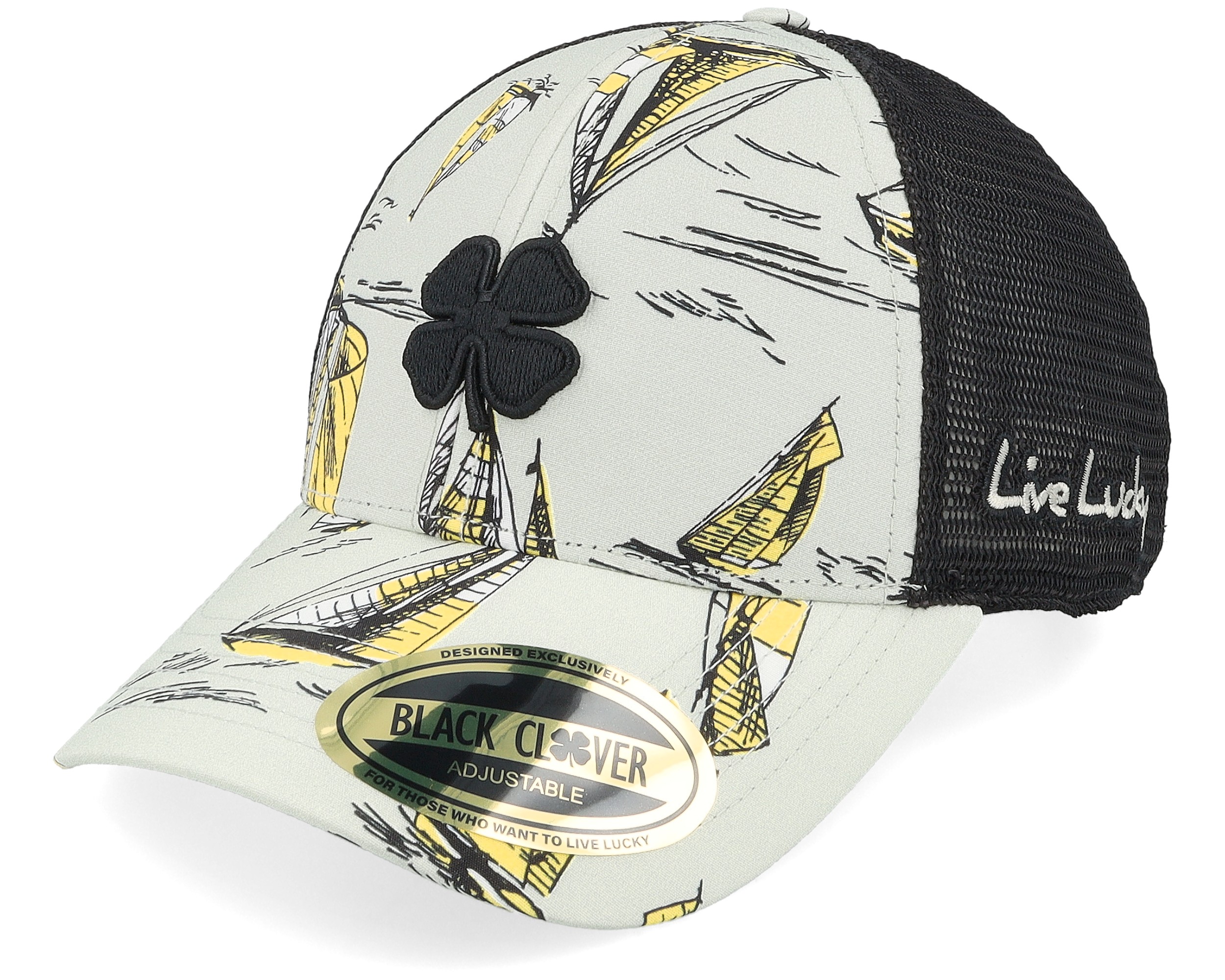Island Luck Mint Green/Black Trucker | Hatstoreworld.com
