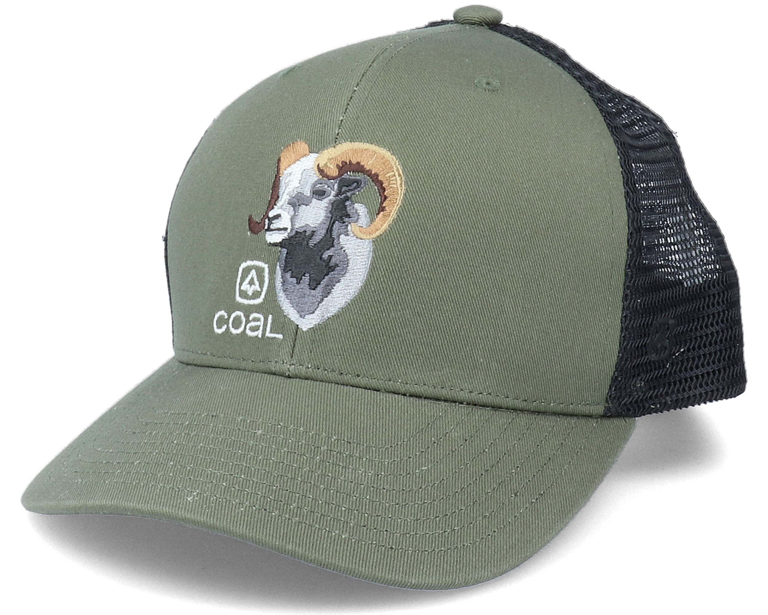 Wilds Low Olive/Black Trucker - Coal cap | Hatstoreworld.com