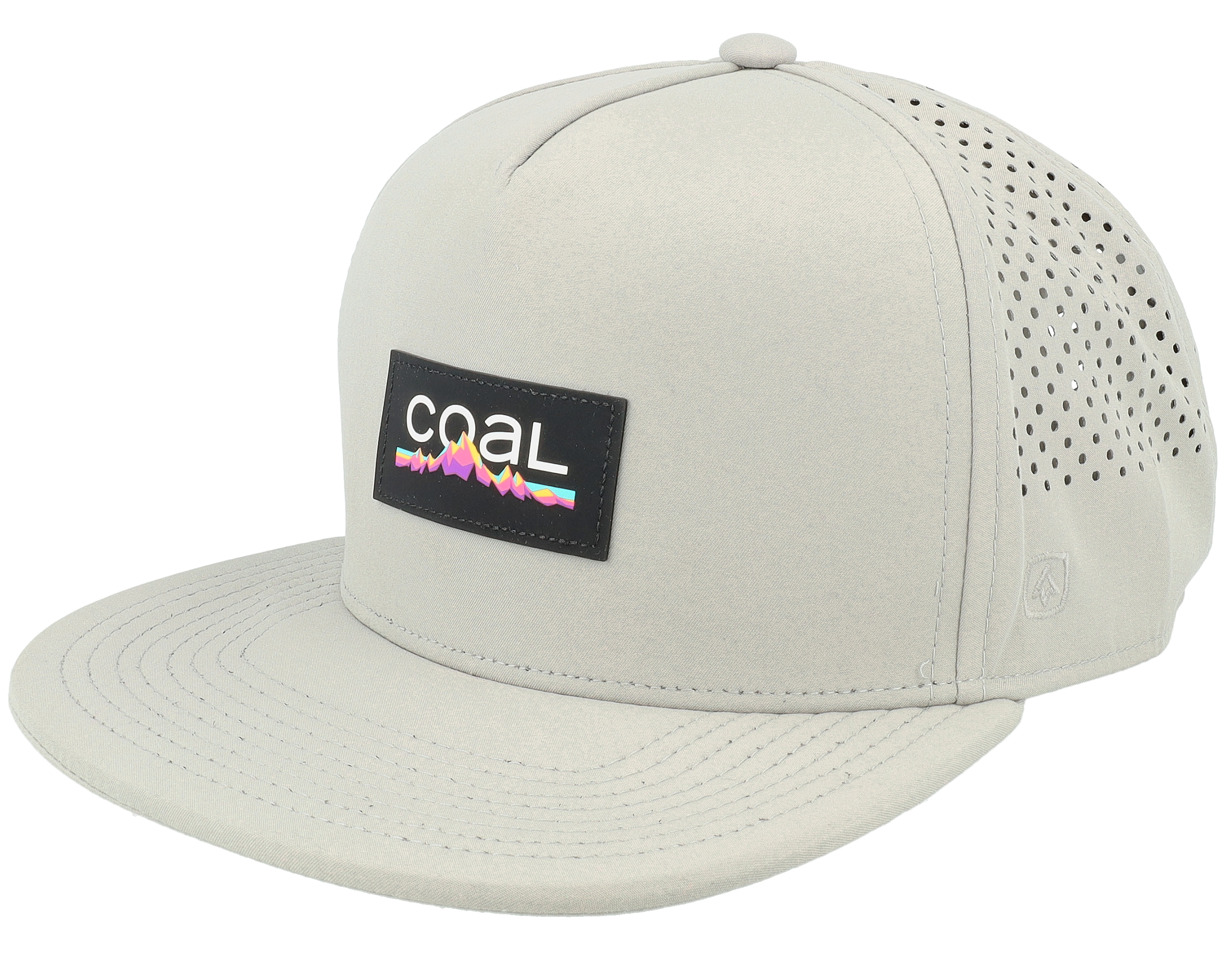 The Robertson Mid Crown Charcoal Snapback - Coal | Hatstoreworld.com