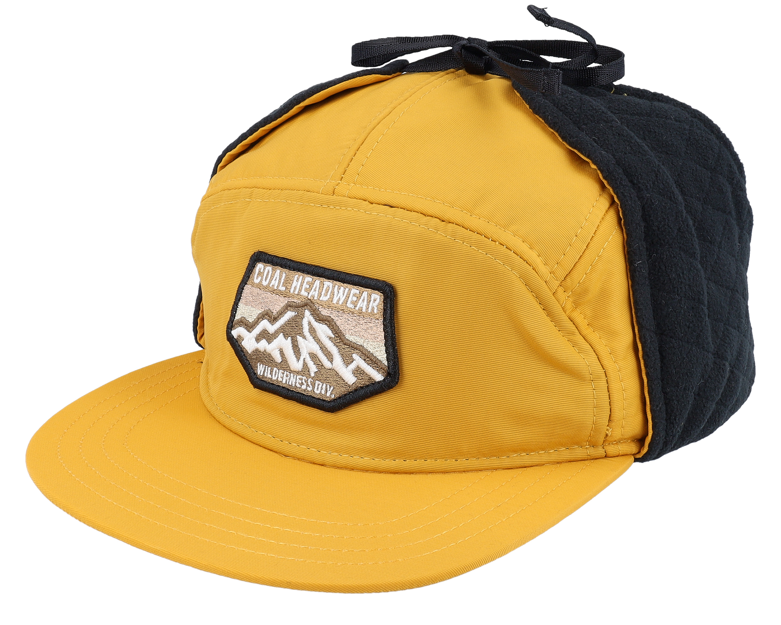 The Tracker Mustard Ear Flap - Coal | Hatstoreworld.com