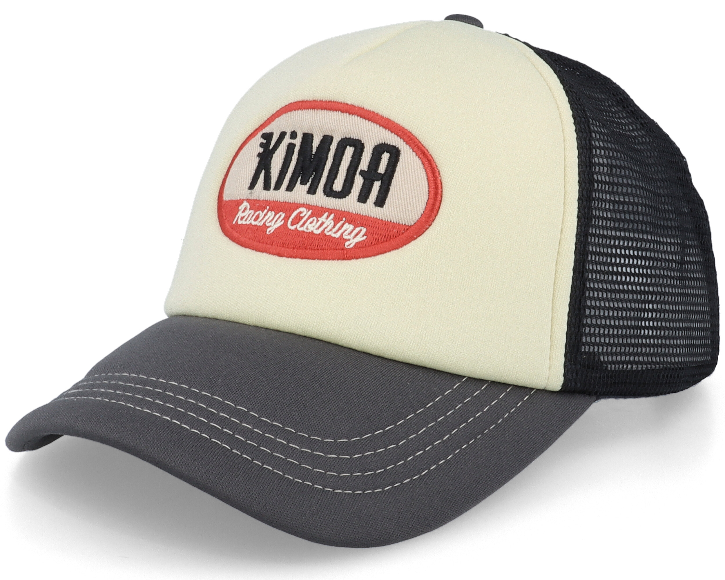 Racing Cap Khaki/Black Trucker - Kimoa cap | Hatstoreworld.com