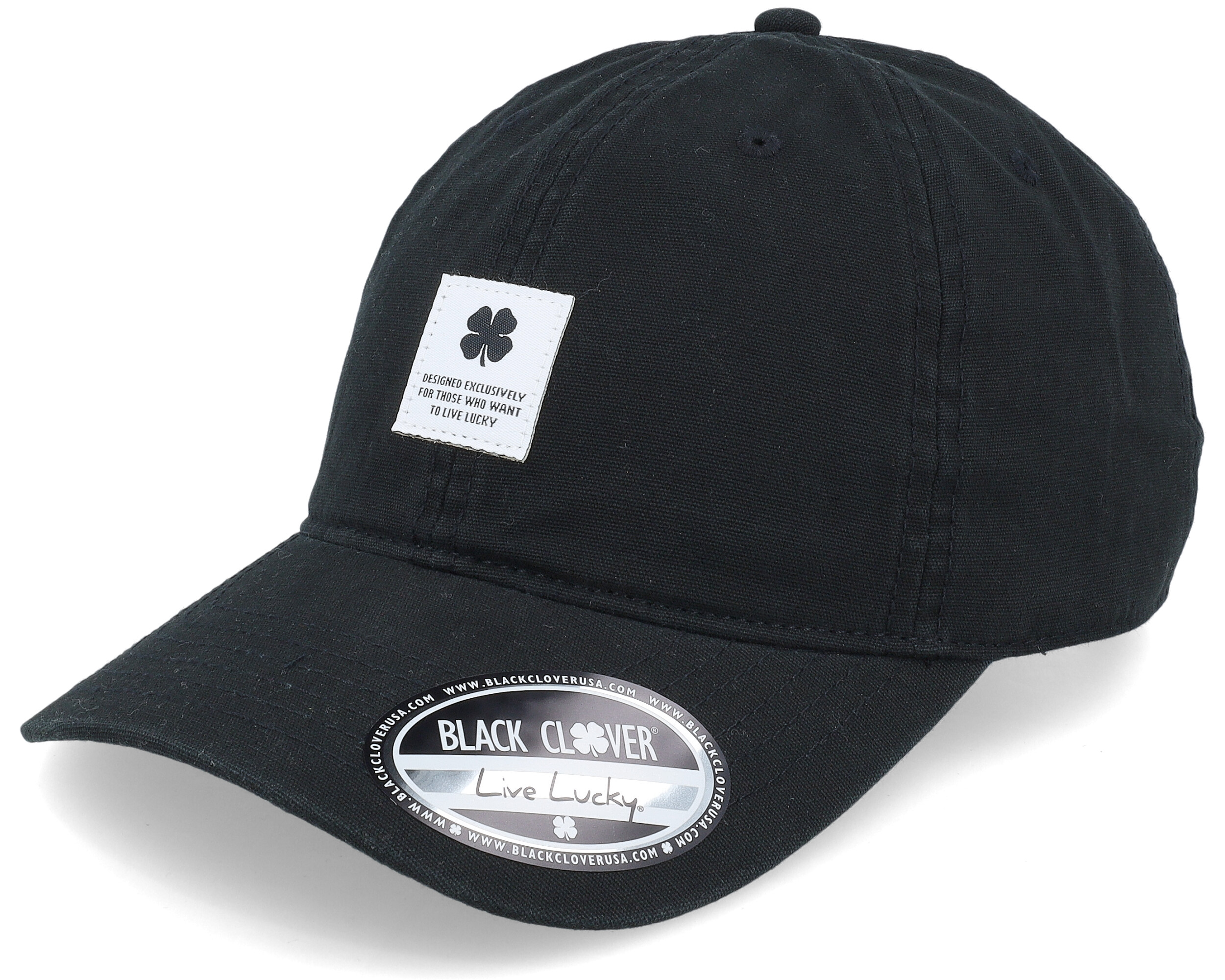 Zuma 2 Black/White Woven Label Dad Cap | Hatstoreworld.com