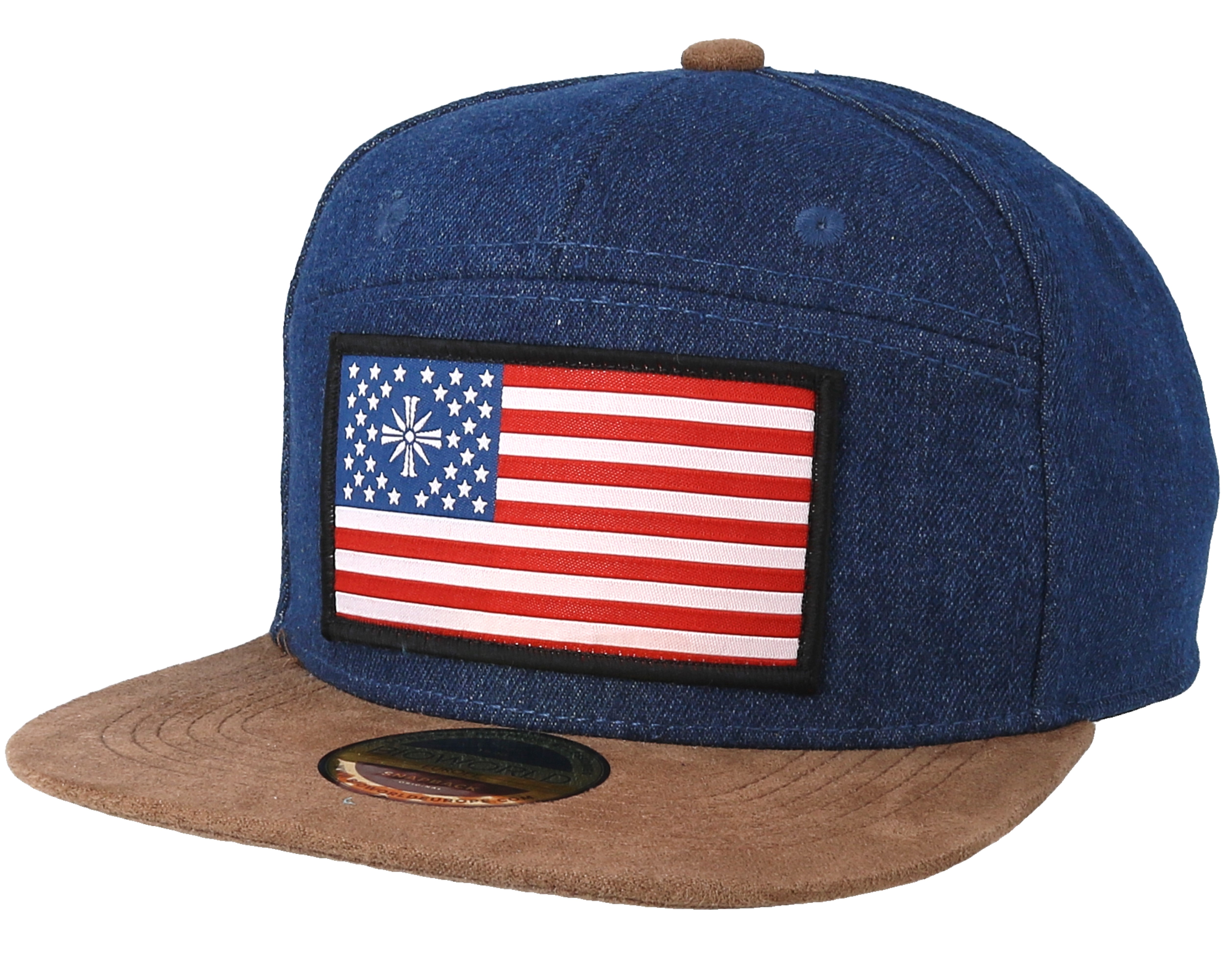 Far Cry 5 American Flag Denim/Brown Snapback | Hatstoreworld.com