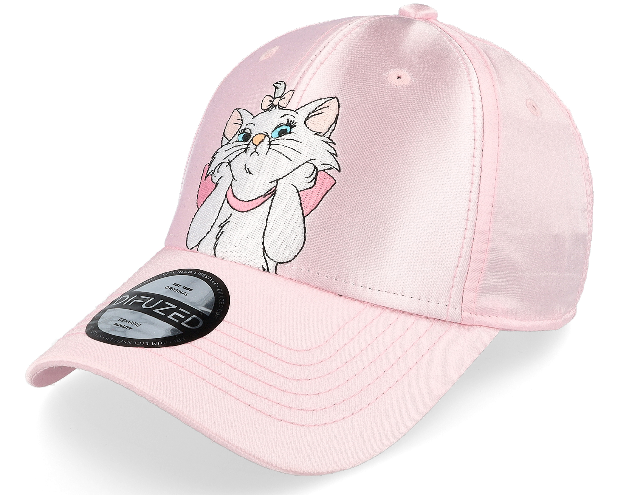 Disney Marie Satin Nylon Curved Bill Cap Pink Adjustable ...