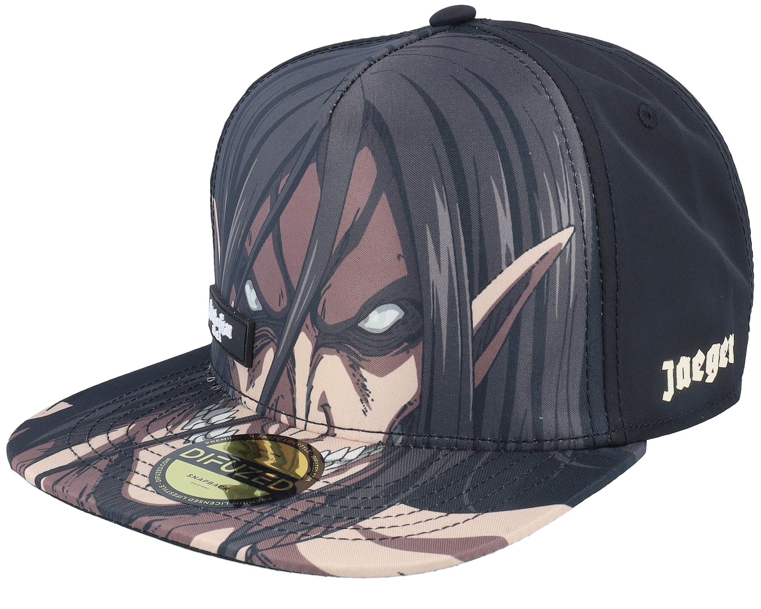 Attack On Titan Eren Jaeger Titan Black Snapback - Difuzed ...
