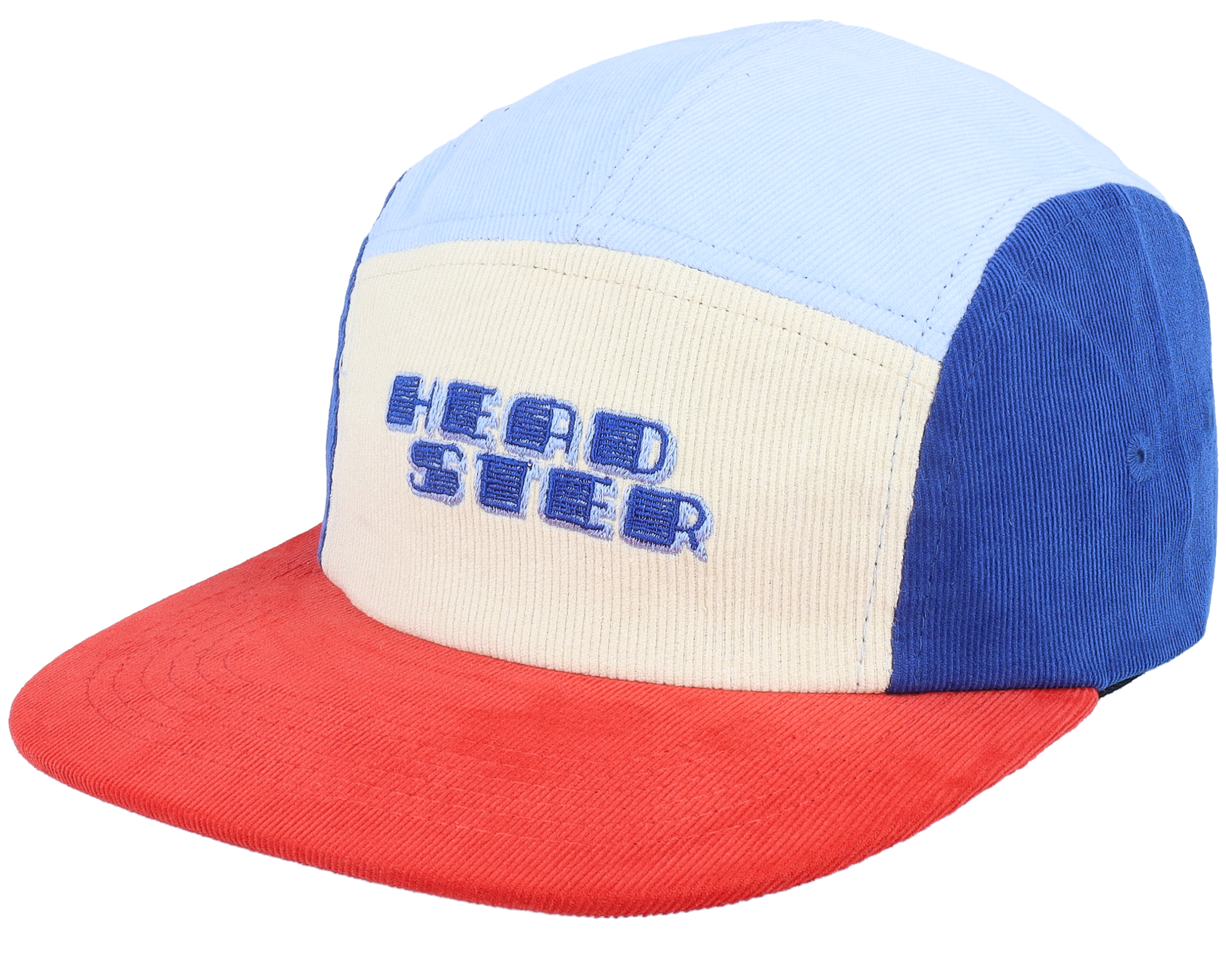 Kids Stitch White/Cherry Tomato/Blue 5-Panel | Hatstoreworld.com