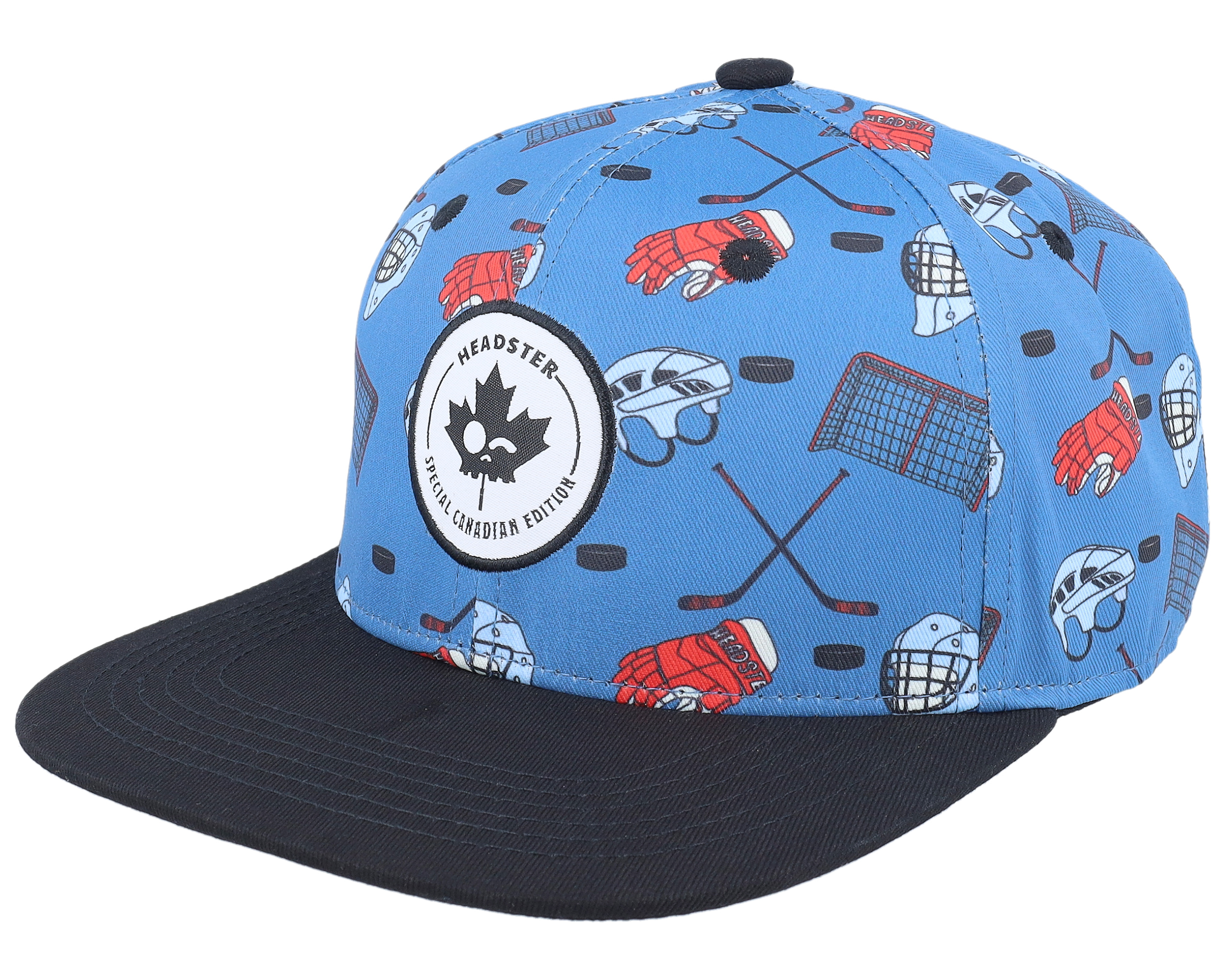 Kids Hockey Night Set Sail Blue/Black Snapback - Headster ...